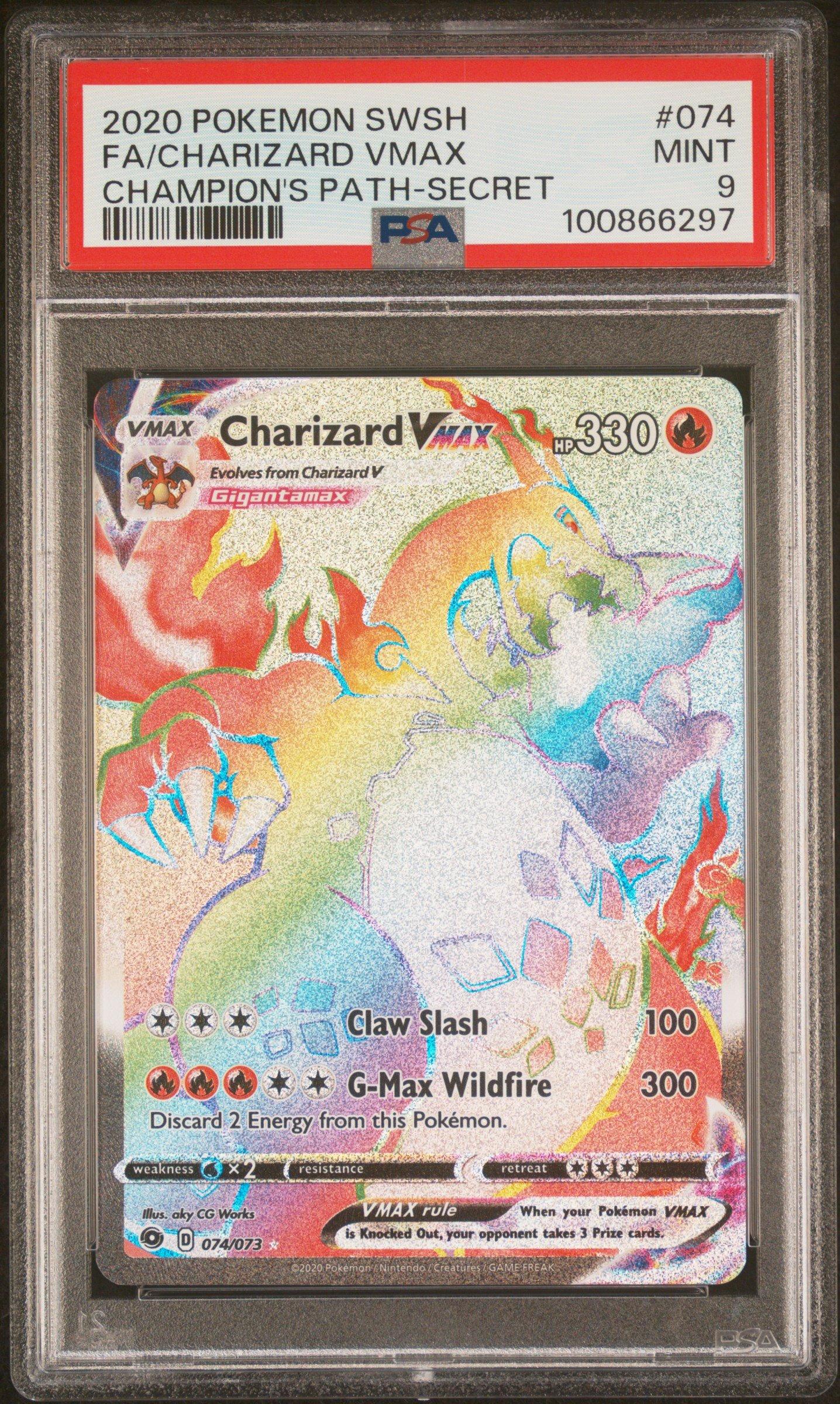 2020 Pokemon Sword & Shield Champion's Path 074 Full Art/charizard Vmax ...