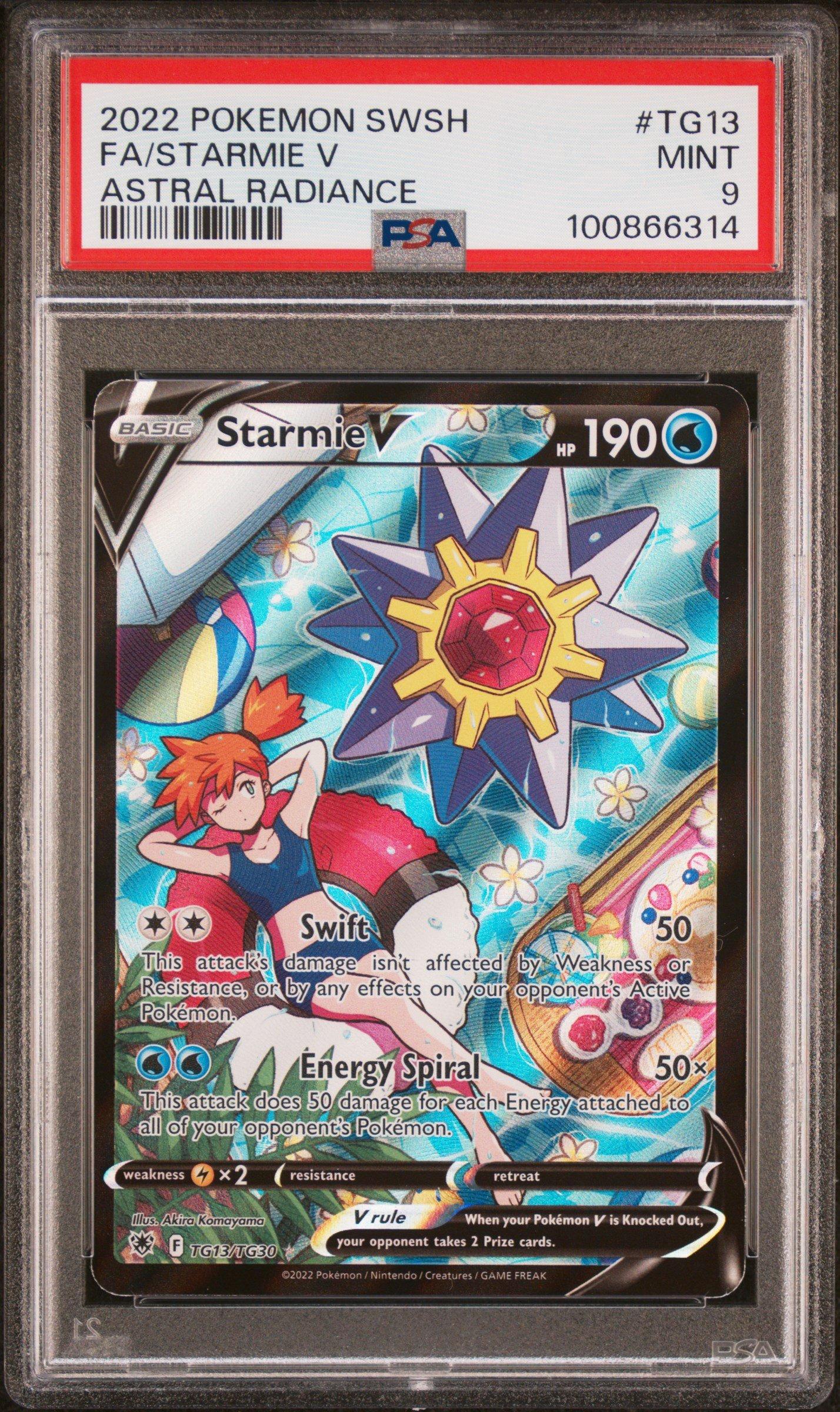 2022 Pokemon Sword & Shield Astral Radiance Tg13 Full Art/starmie V PSA 9 | GameStop