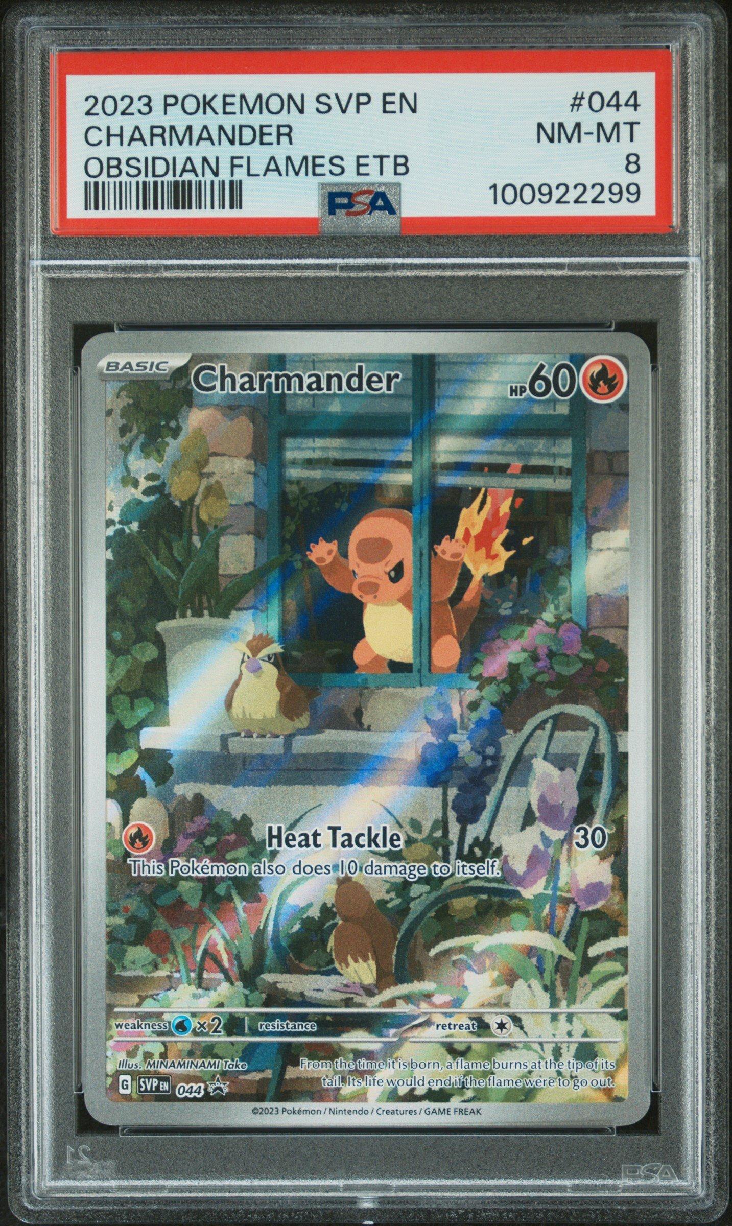 2023 Pokemon Svp En-sv Black Star Promo 044 Charmander Obsidian Flames Elite Trainer Box PSA 8 ...