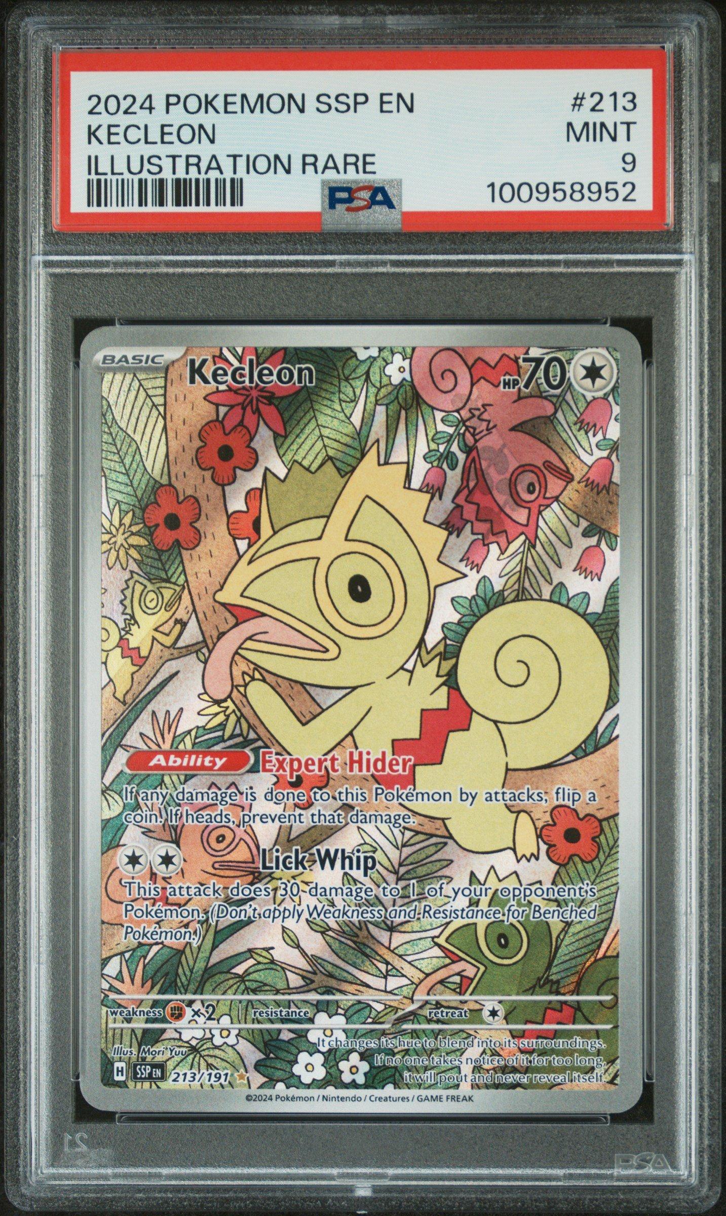 2024 Pokemon Ssp En-surging Sparks 213 Kecleon Illustration Rare PSA 9 ...