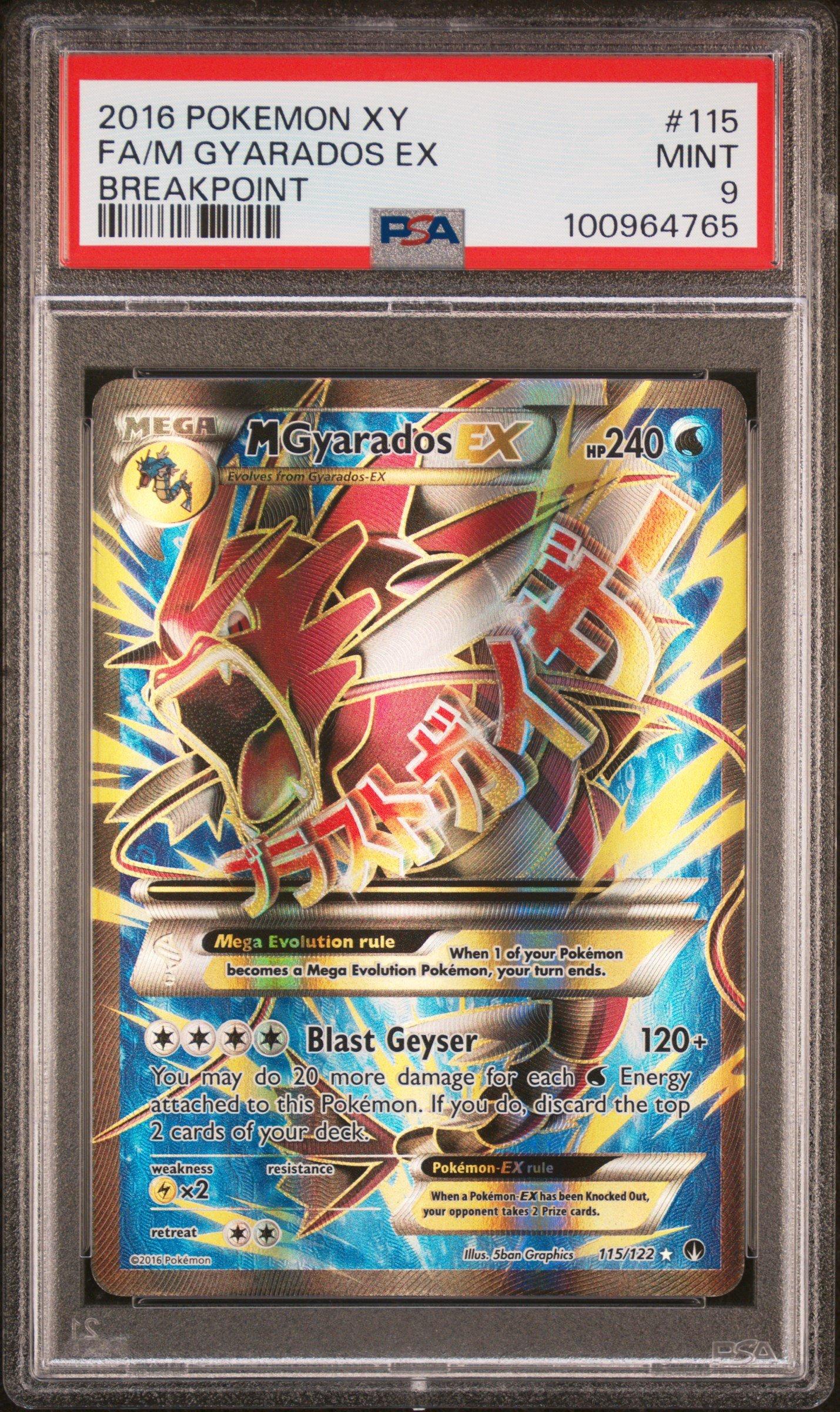 2016 Pokemon Xy Breakpoint 115 Full Art/m Gyarados Ex PSA 9 | GameStop