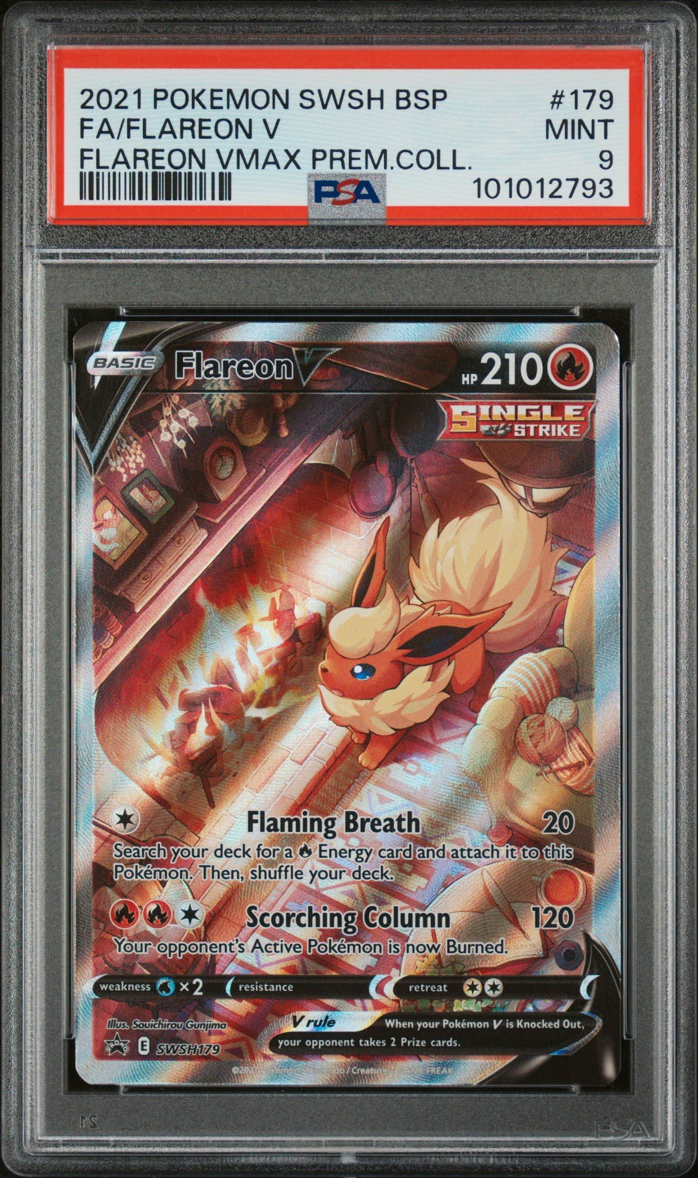 2021 Pokemon Swsh Black Star Promo 179 Full Art/flareon V Flareon Vmax ...