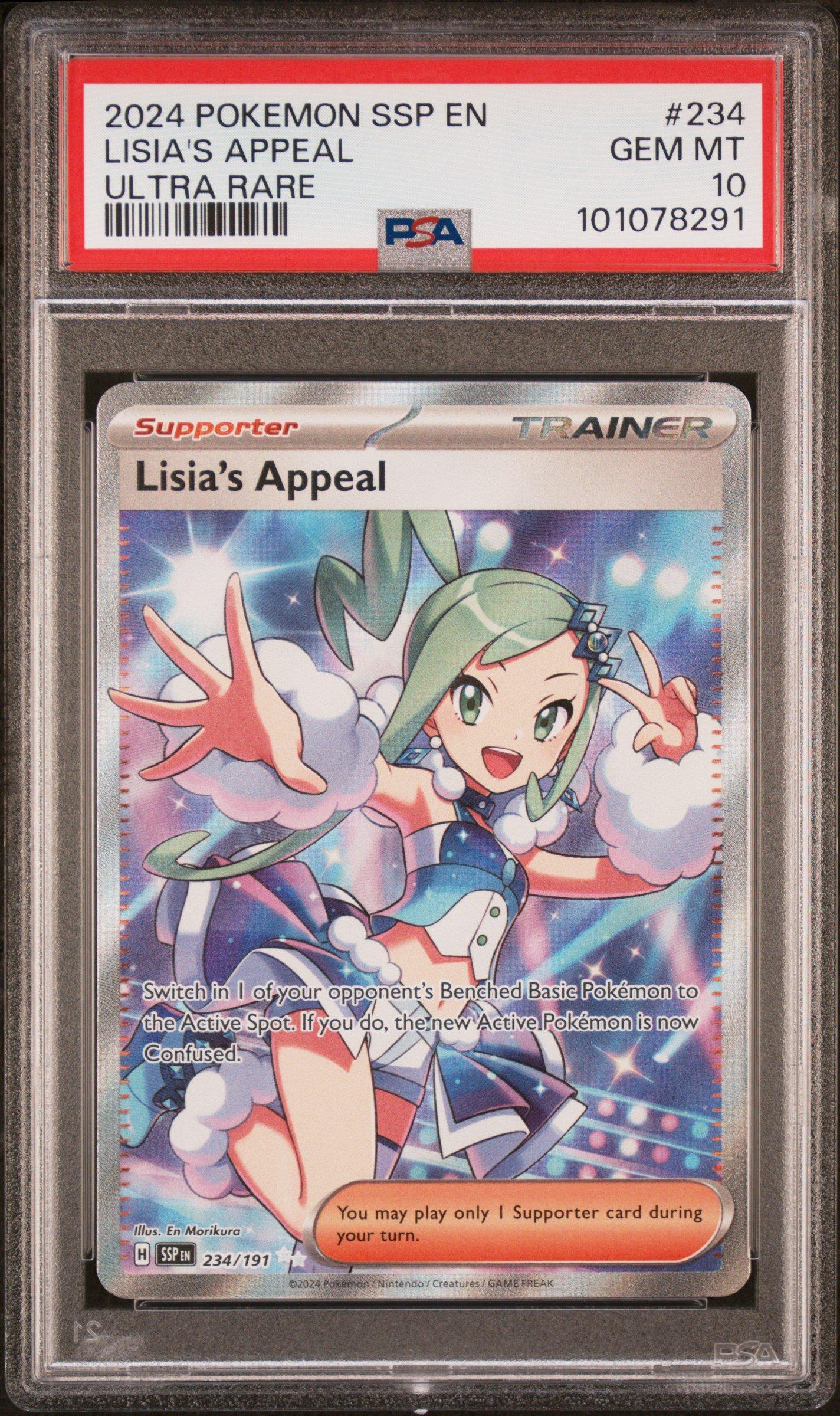 2024 Pokemon Ssp En-surging Sparks 234 Lisia's Appeal Ultra Rare PSA 10 ...