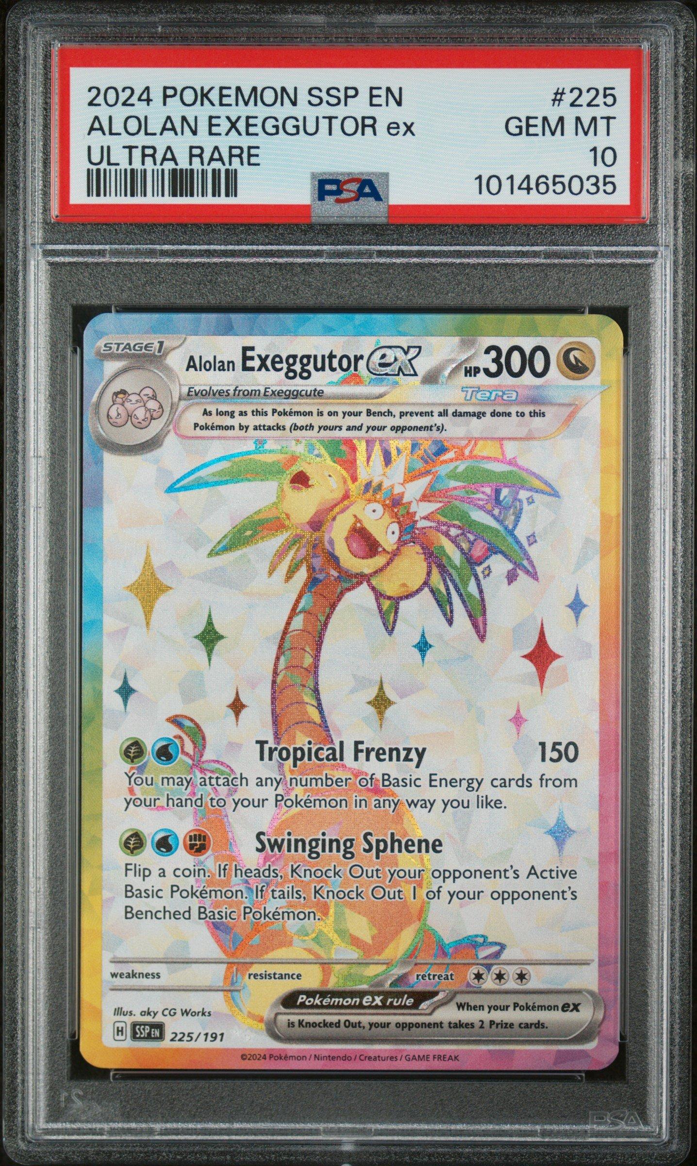 2024 Pokemon Ssp En-surging Sparks 225 Alolan Exeggutor Ex Ultra Rare ...
