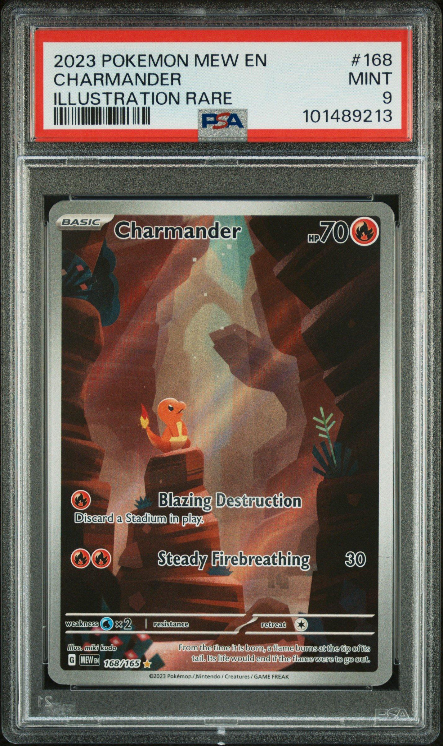 2023 Pokemon Mew En-151 168 Charmander Illustration Rare PSA 9 | GameStop