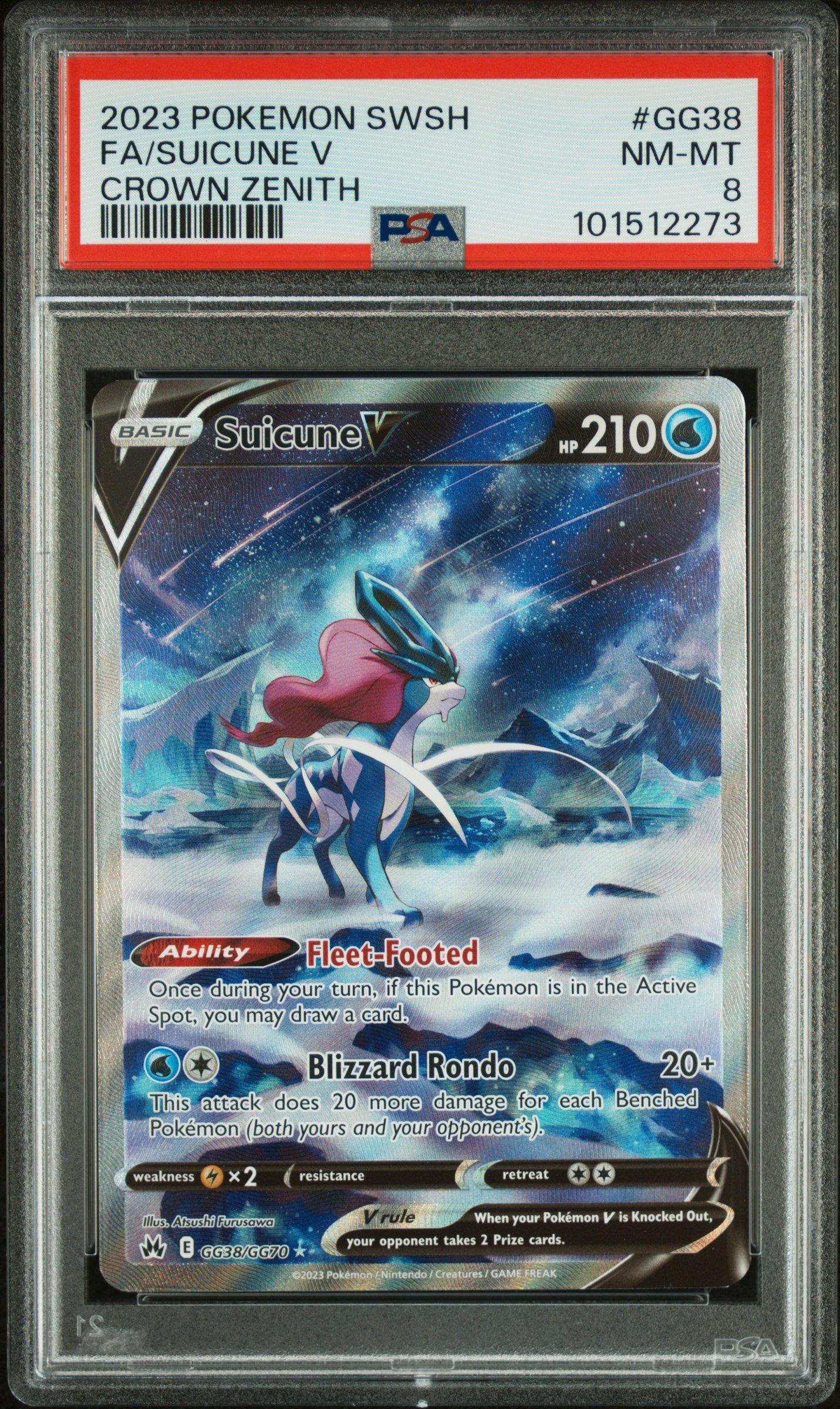2023 Pokemon Sword And Shield Crown Zenith Gg38 Full Art/suicune V PSA ...