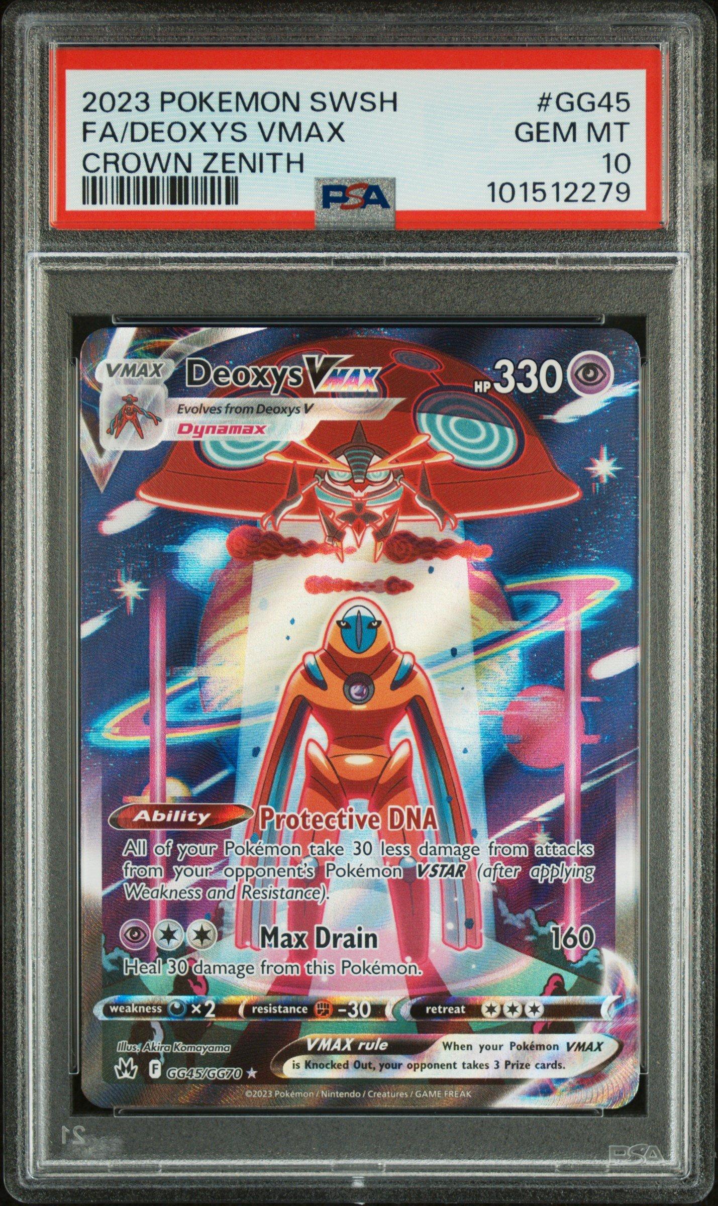 2023 Pokemon Sword And Shield Crown Zenith Gg45 Full Art/deoxys Vmax ...