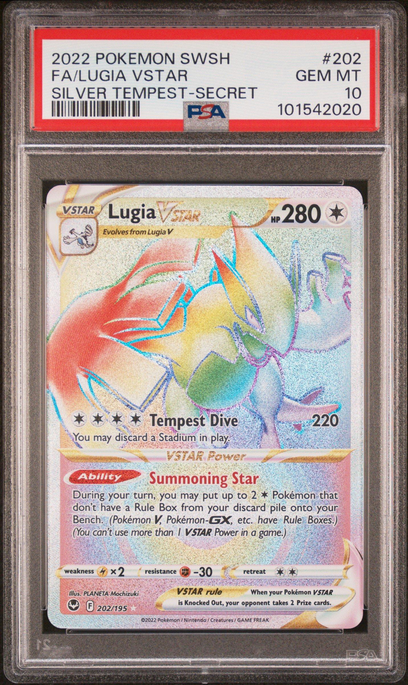 2022 Pokemon Sword & Shield Silver Tempest 202 Full Art/lugia Vstar ...