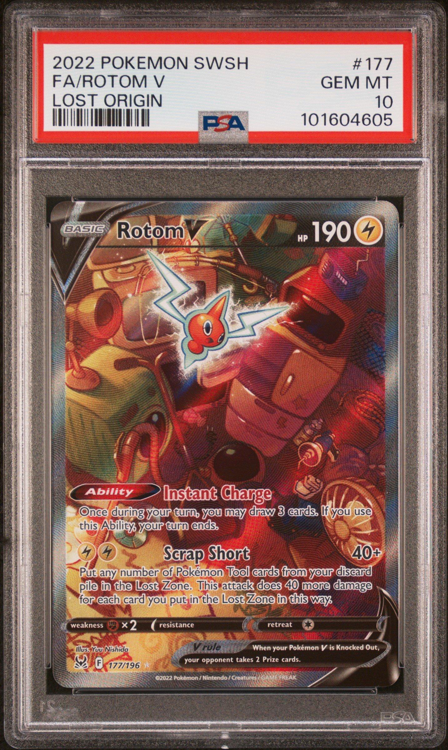 2022 Pokemon Sword & Shield Lost Origin 177 Full Art/rotom V PSA 10 ...