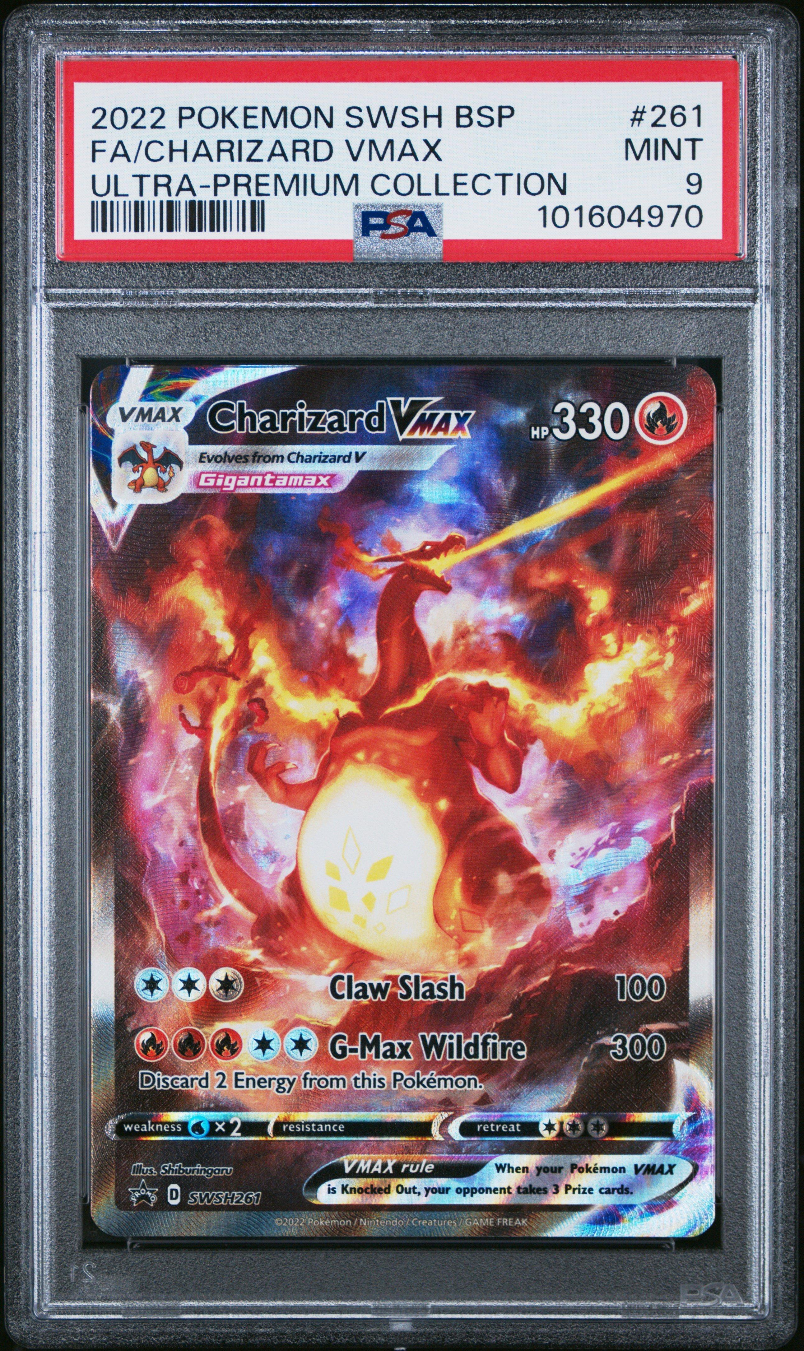 2022 Pokemon Swsh Black Star Promo 261 Full Art/charizard Vmax Sword & Shield Ultra-premium ...