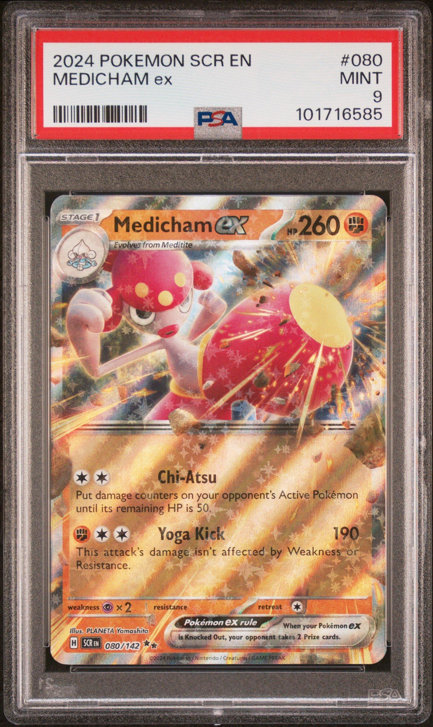 2024 Pokemon Scr En-stellar Crown 080 Medicham Ex PSA 9 | GameStop