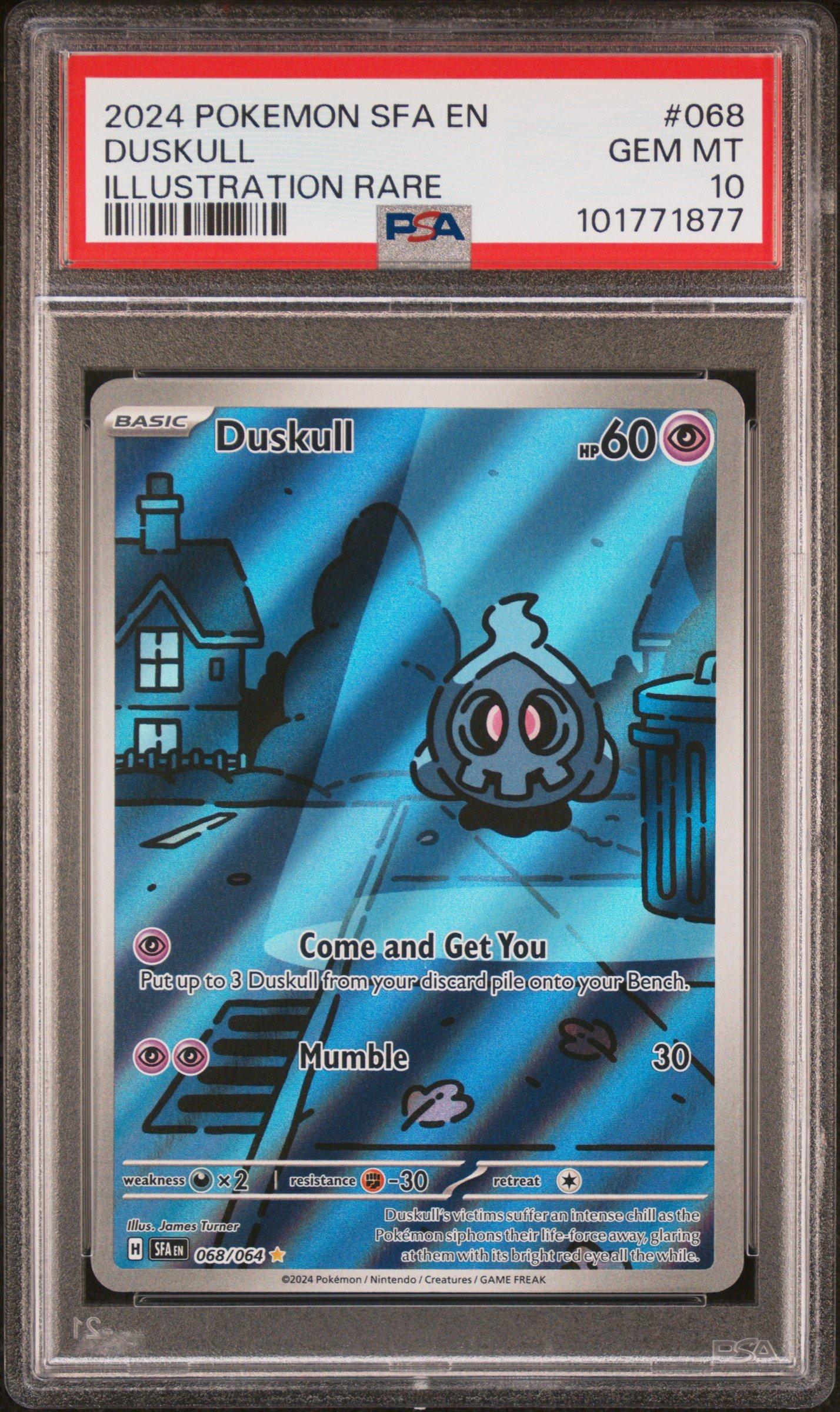 2024 Pokemon Sfa En-shrouded Fable 068 Duskull Illustration Rare PSA 10 ...
