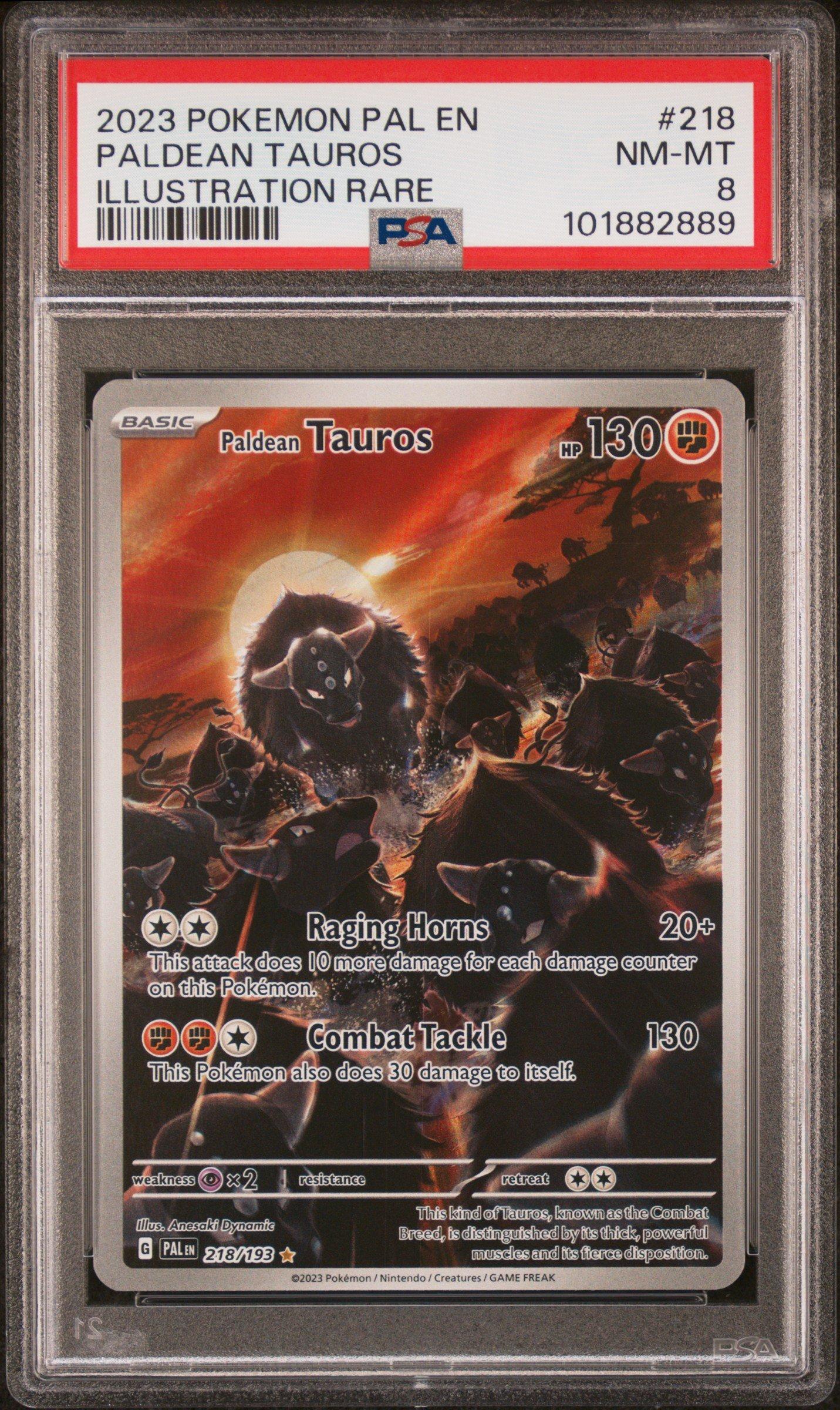 2023 Pokemon Pal En-paldea Evolved 218 Paldean Tauros Illustration Rare ...