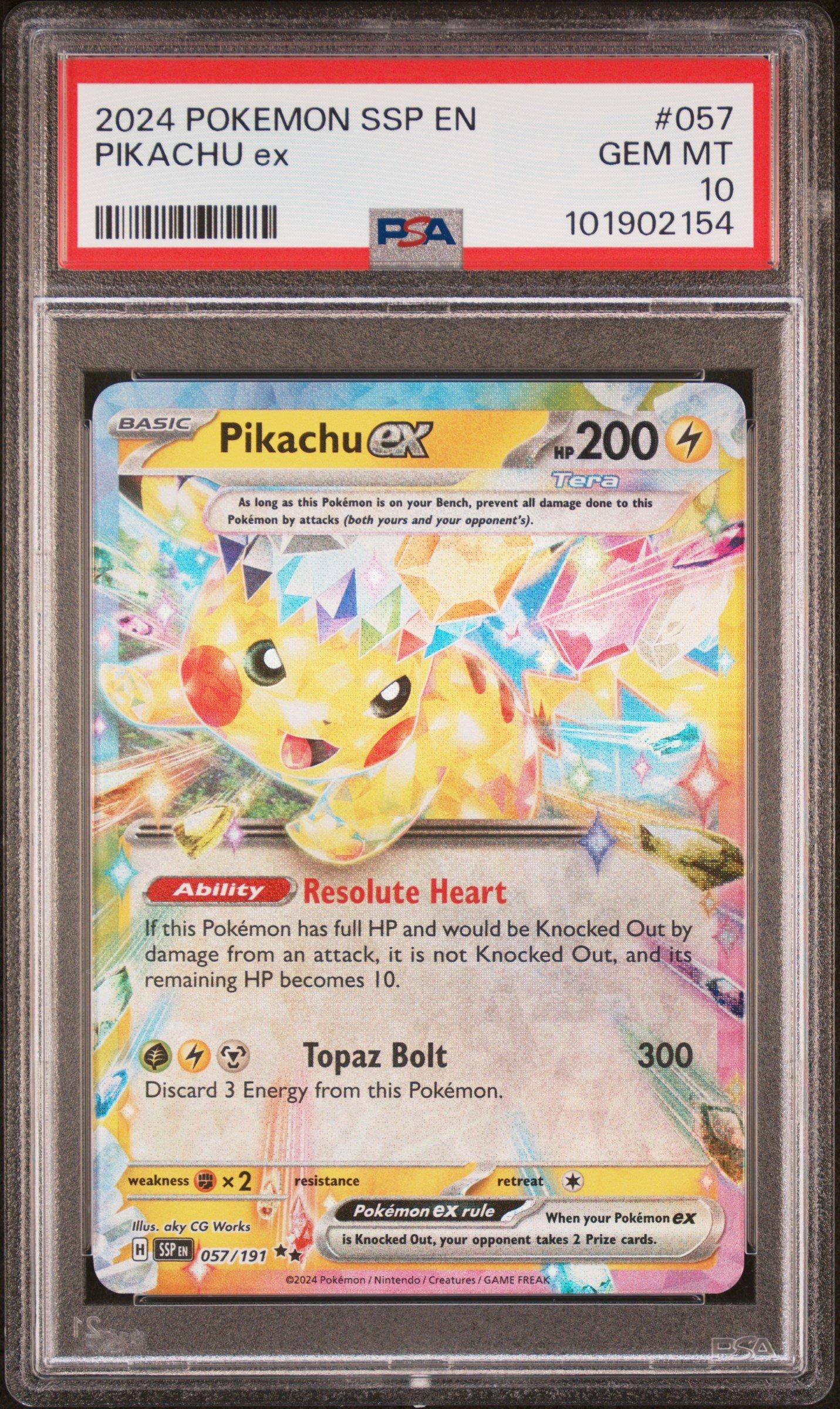 2024 Pokemon Ssp En-surging Sparks 057 Pikachu Ex PSA 10 | GameStop
