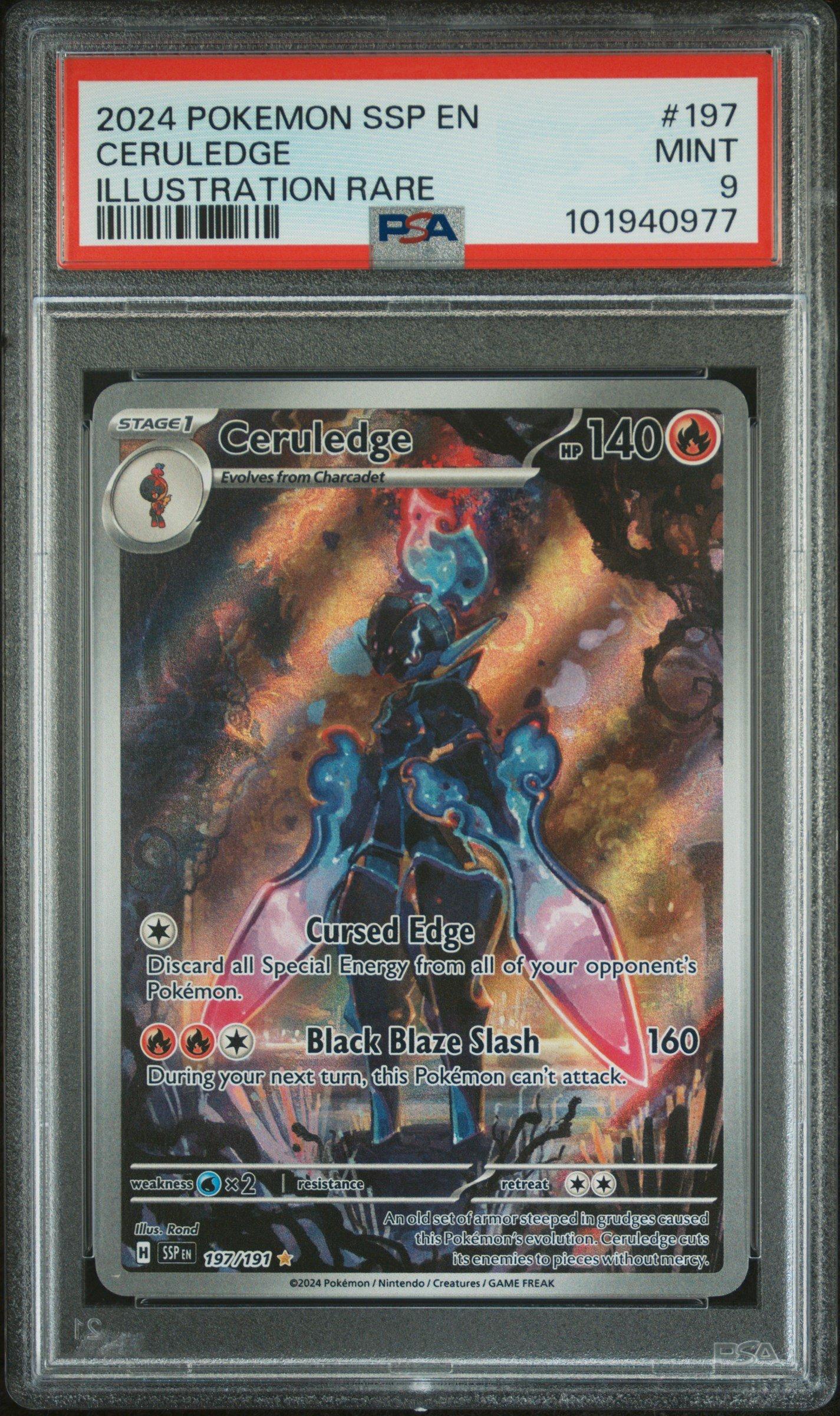 2024 Pokemon Ssp En-surging Sparks 197 Ceruledge Illustration Rare PSA ...