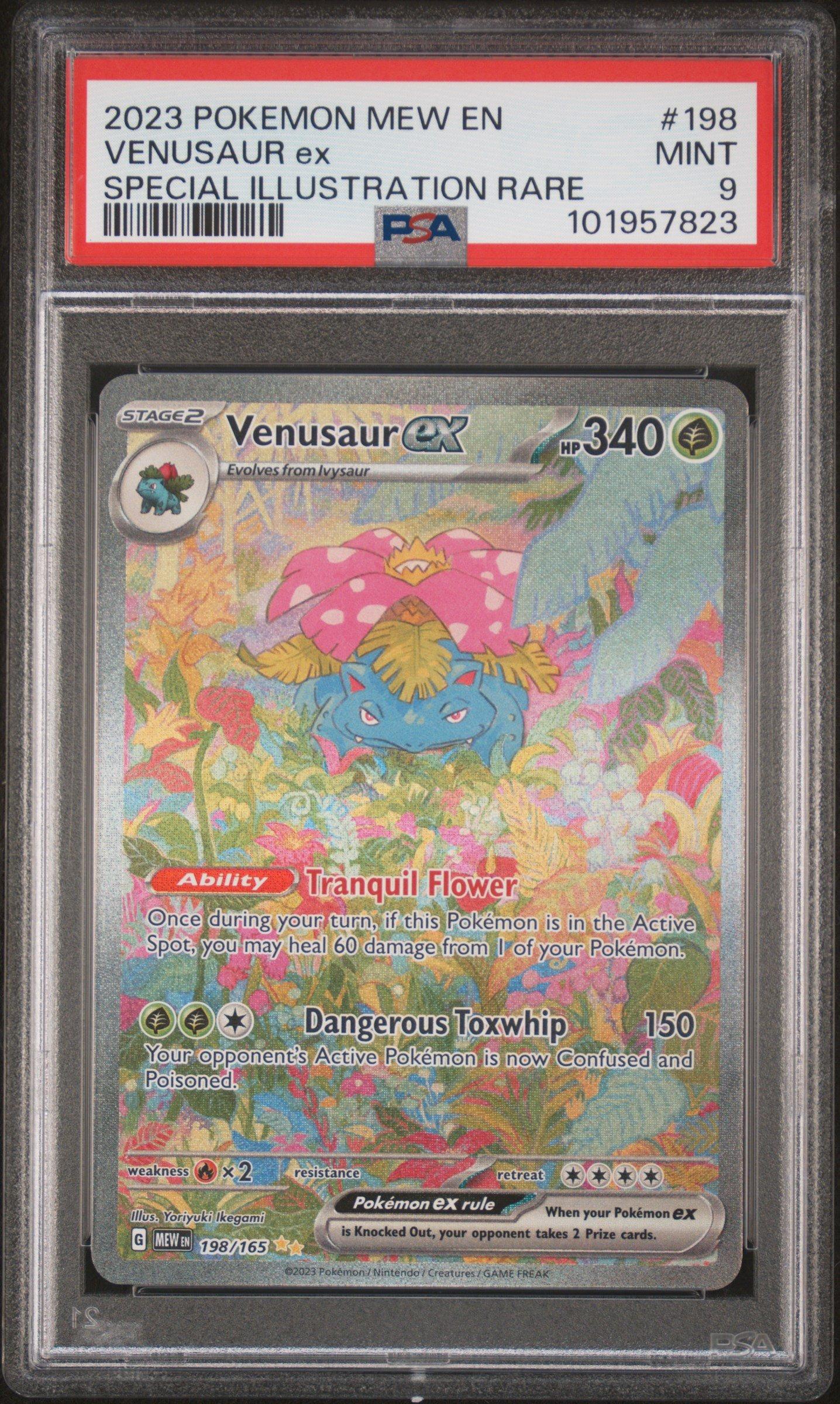 2023 Pokemon Mew En-151 198 Venusaur Ex Special Illustration Rare PSA 9 ...