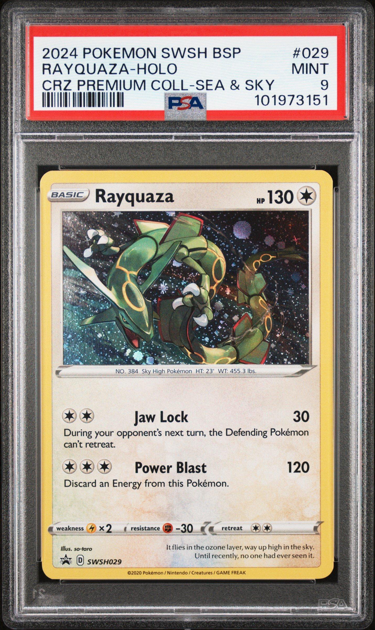 2024 Pokemon Swsh Black Star Promo 029 Rayquaza-holo Crown Zenith Premium Collection Sea & Sky ...