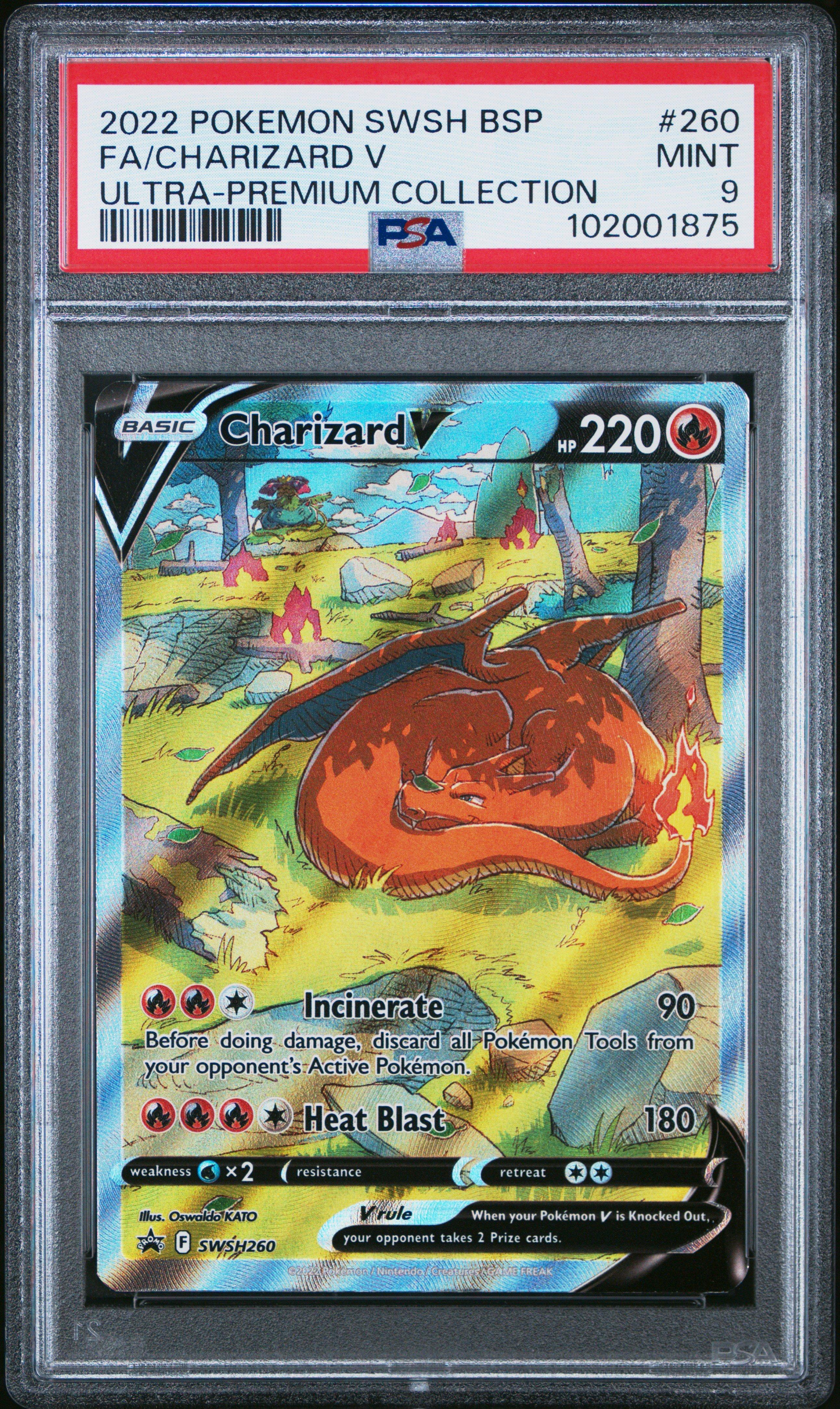 2022 Pokemon Swsh Black Star Promo 260 Full Art/charizard V Sword & Shield Ultra-premium ...