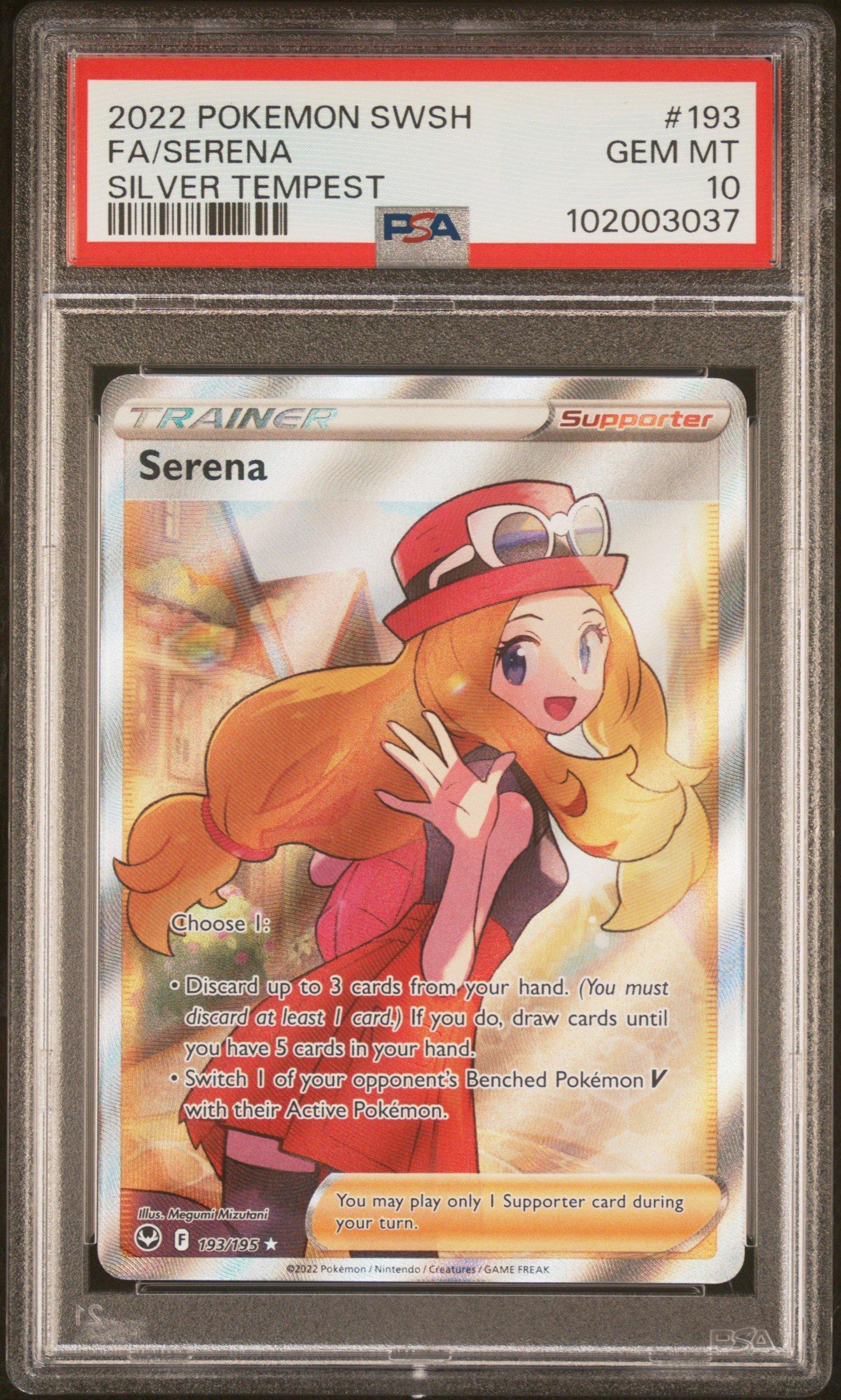 2022 Pokemon Sword & Shield Silver Tempest 193 Full Art/serena PSA 10 ...