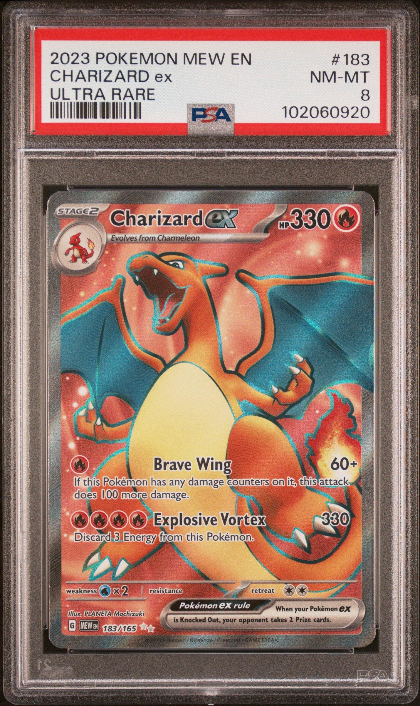 2023 Pokemon Mew En-151 183 Charizard Ex Ultra Rare PSA 8 | GameStop