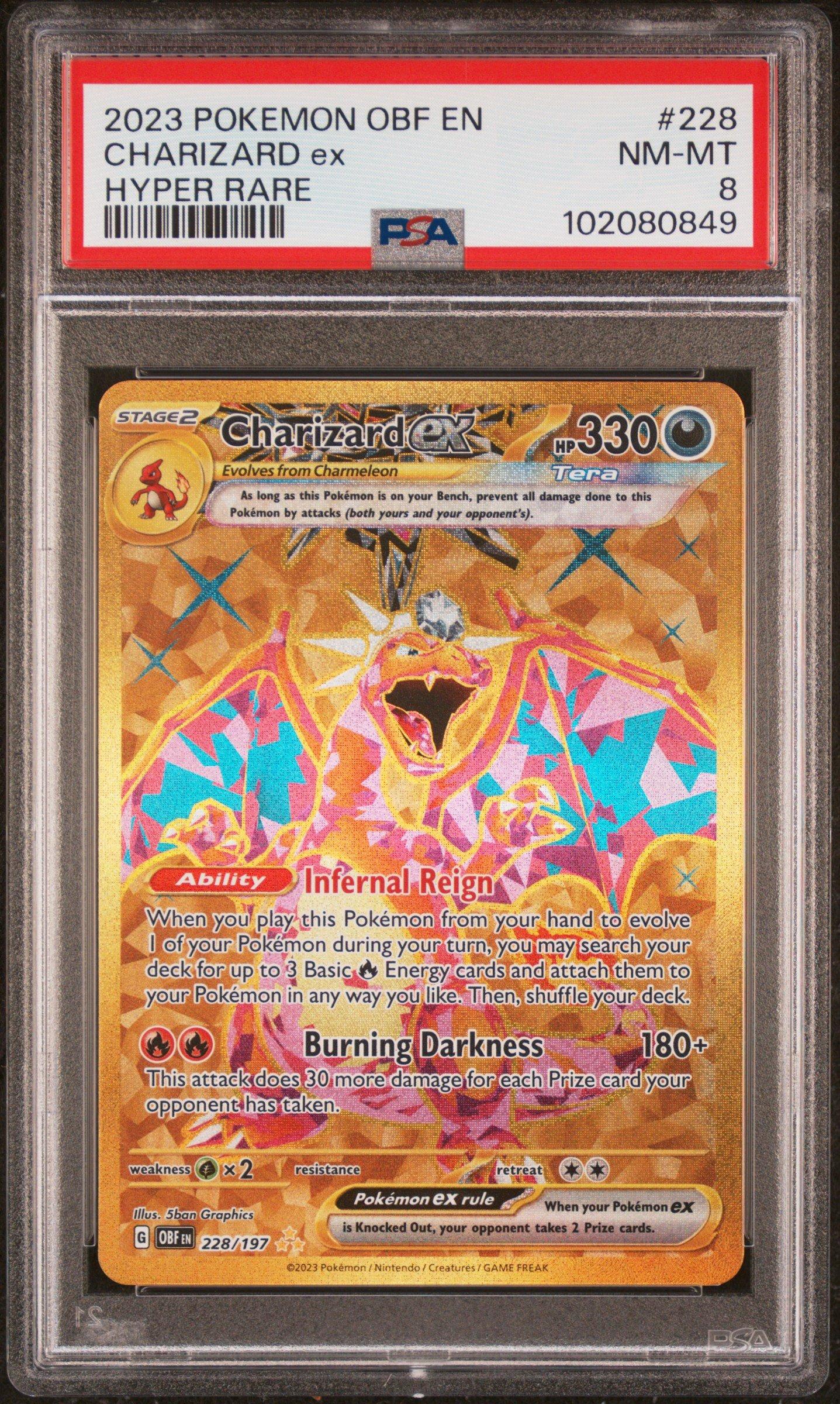 2023 Pokemon Obf En-obsidian Flames 228 Charizard Ex Hyper Rare PSA 8 ...