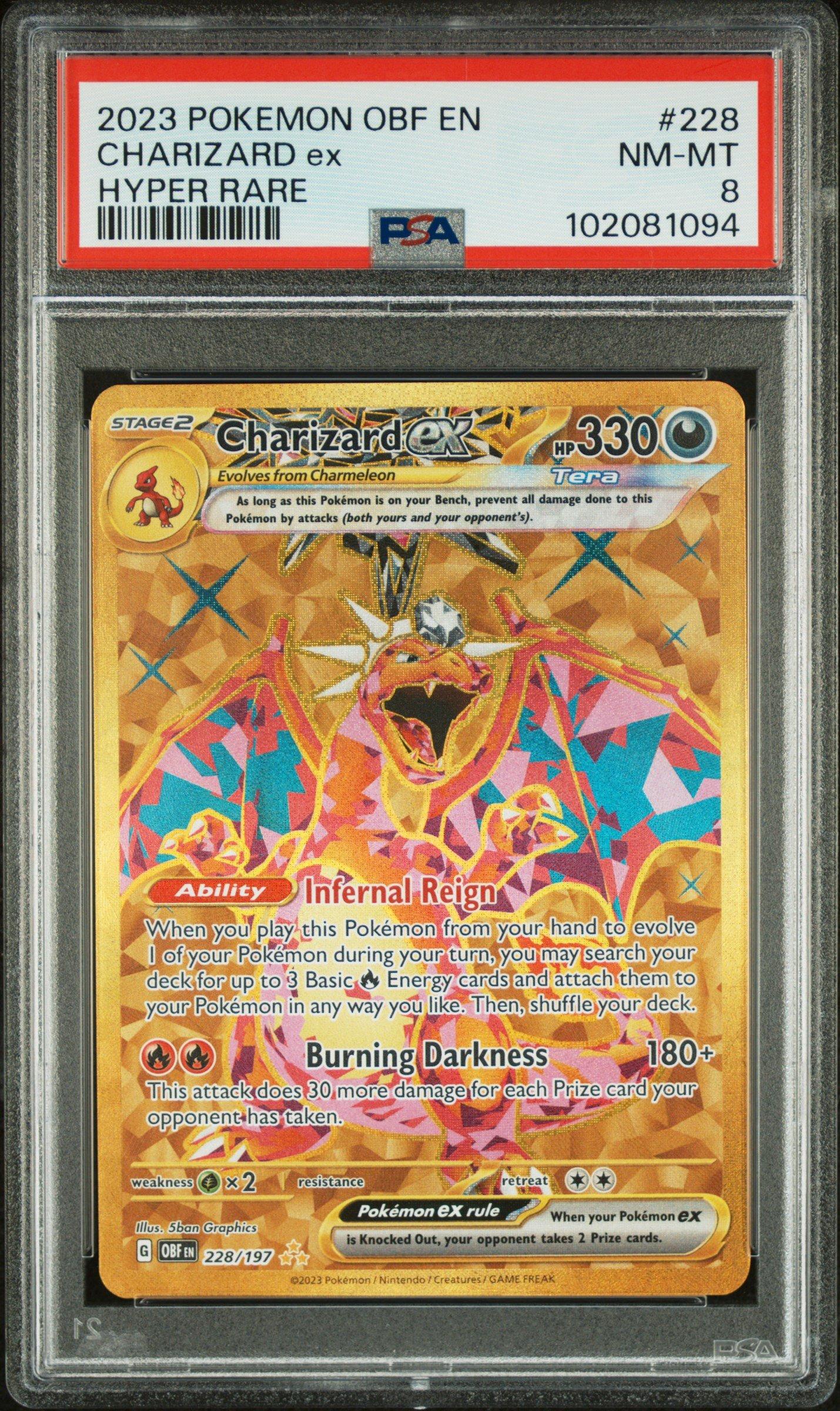 2023 Pokemon Obf En-obsidian Flames 228 Charizard Ex Hyper Rare PSA 8 ...