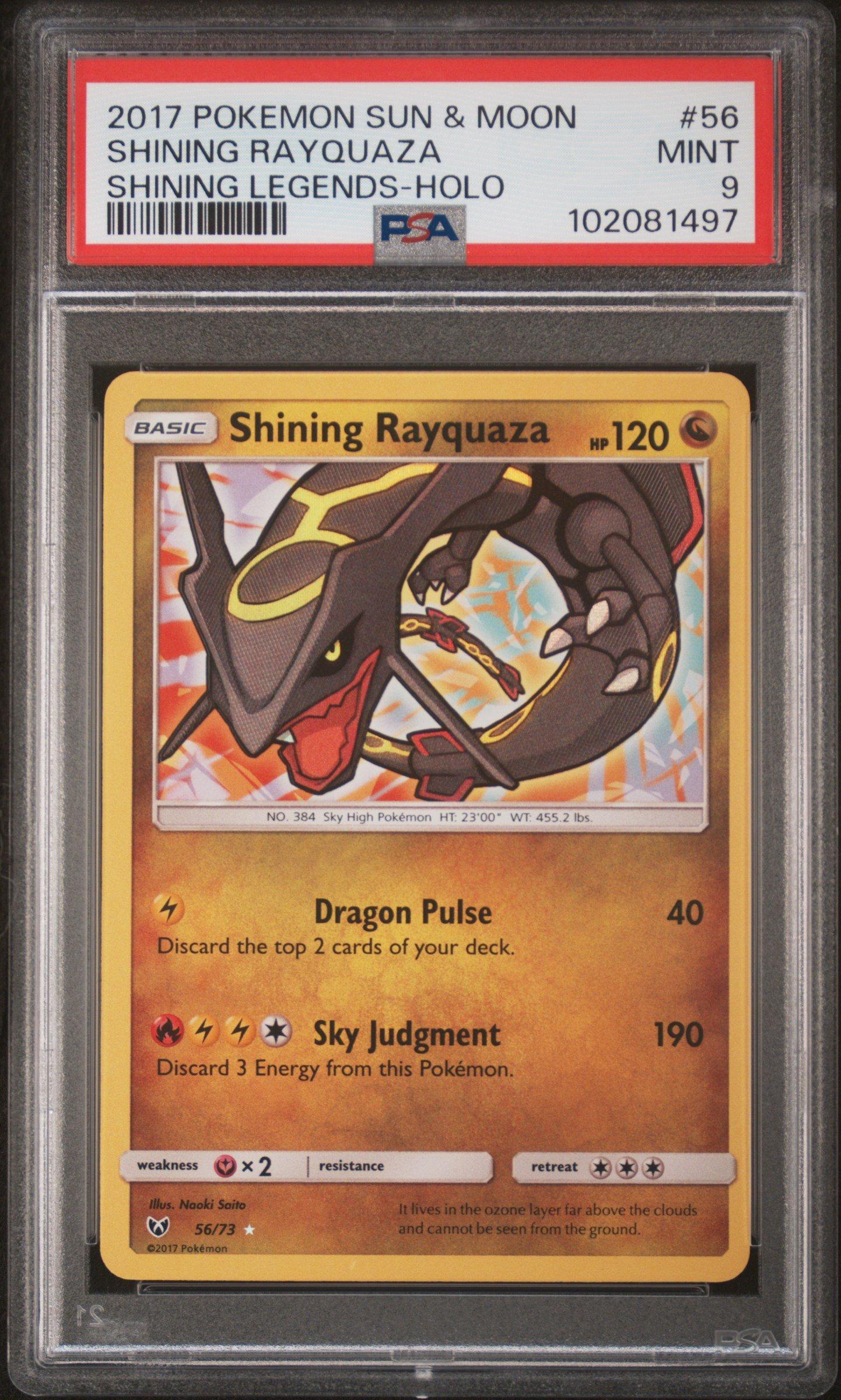 2017 Pokemon Sun & Moon Shining Legends 56 Shining Rayquaza-holo PSA 9 | GameStop