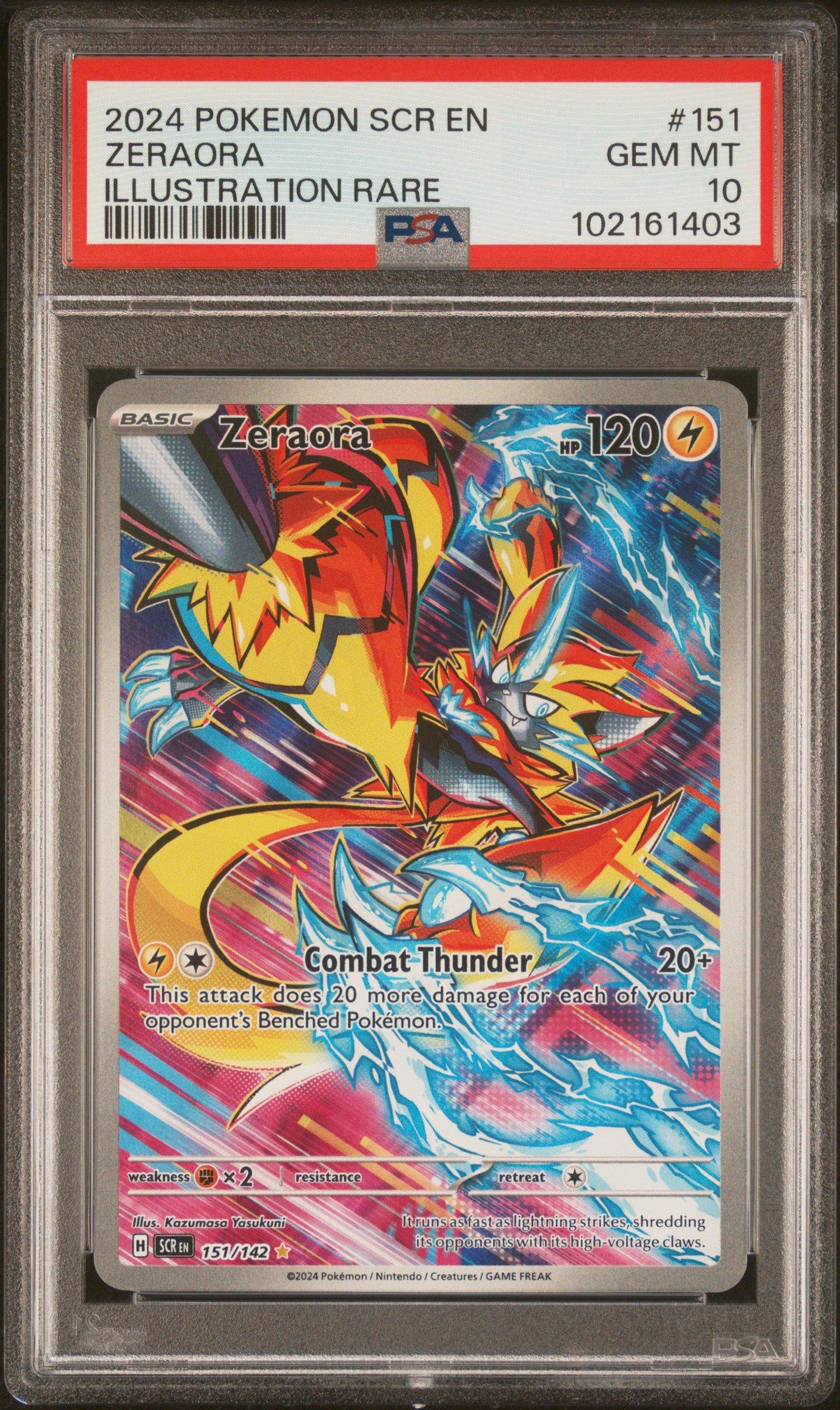 2024 Pokemon Scr En-stellar Crown 151 Zeraora Illustration Rare PSA 10 ...