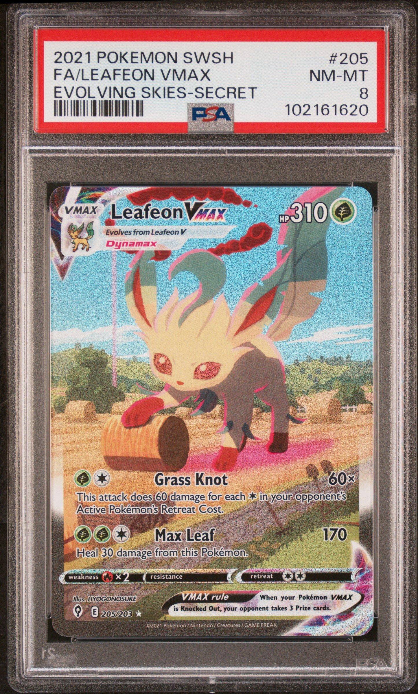 2021 Pokemon Sword & Shield Evolving Skies 205 Full Art/leafeon Vmax Secret PSA 8 | GameStop