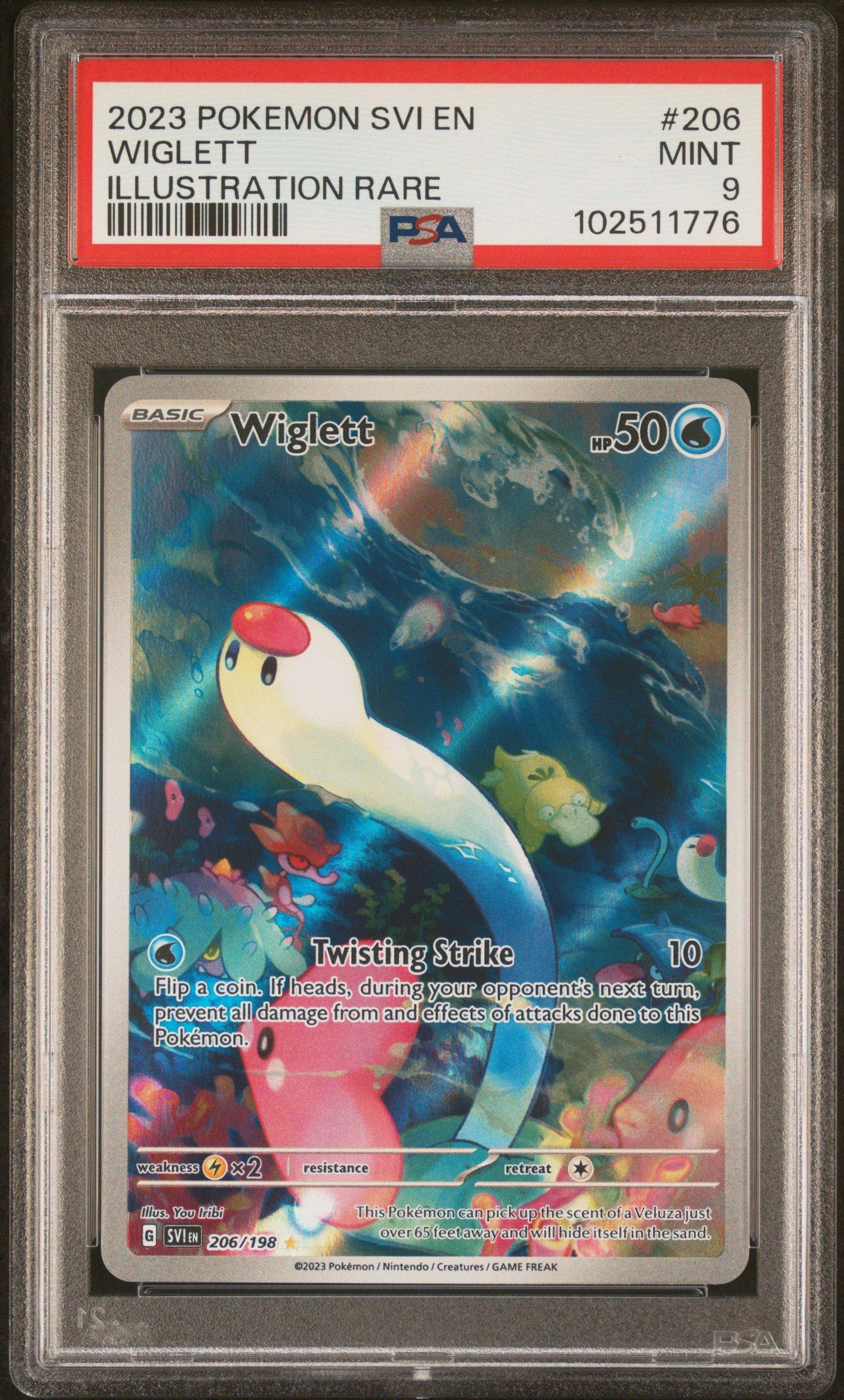 2023 Pokemon Svi En-scarlet & Violet 206 Wiglett Illustration Rare PSA ...