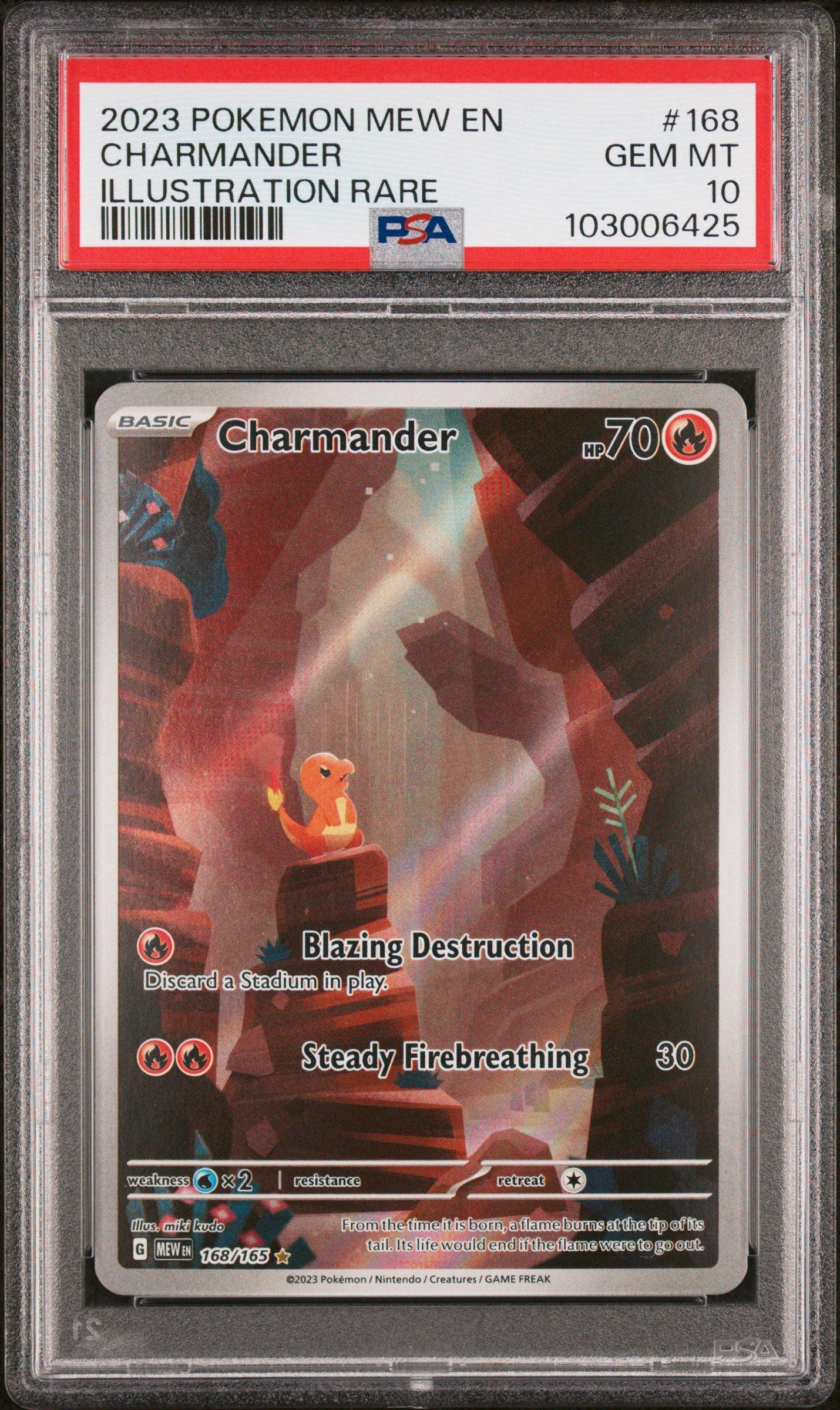 2023 Pokemon Mew En-151 168 Charmander Illustration Rare PSA 10 | GameStop