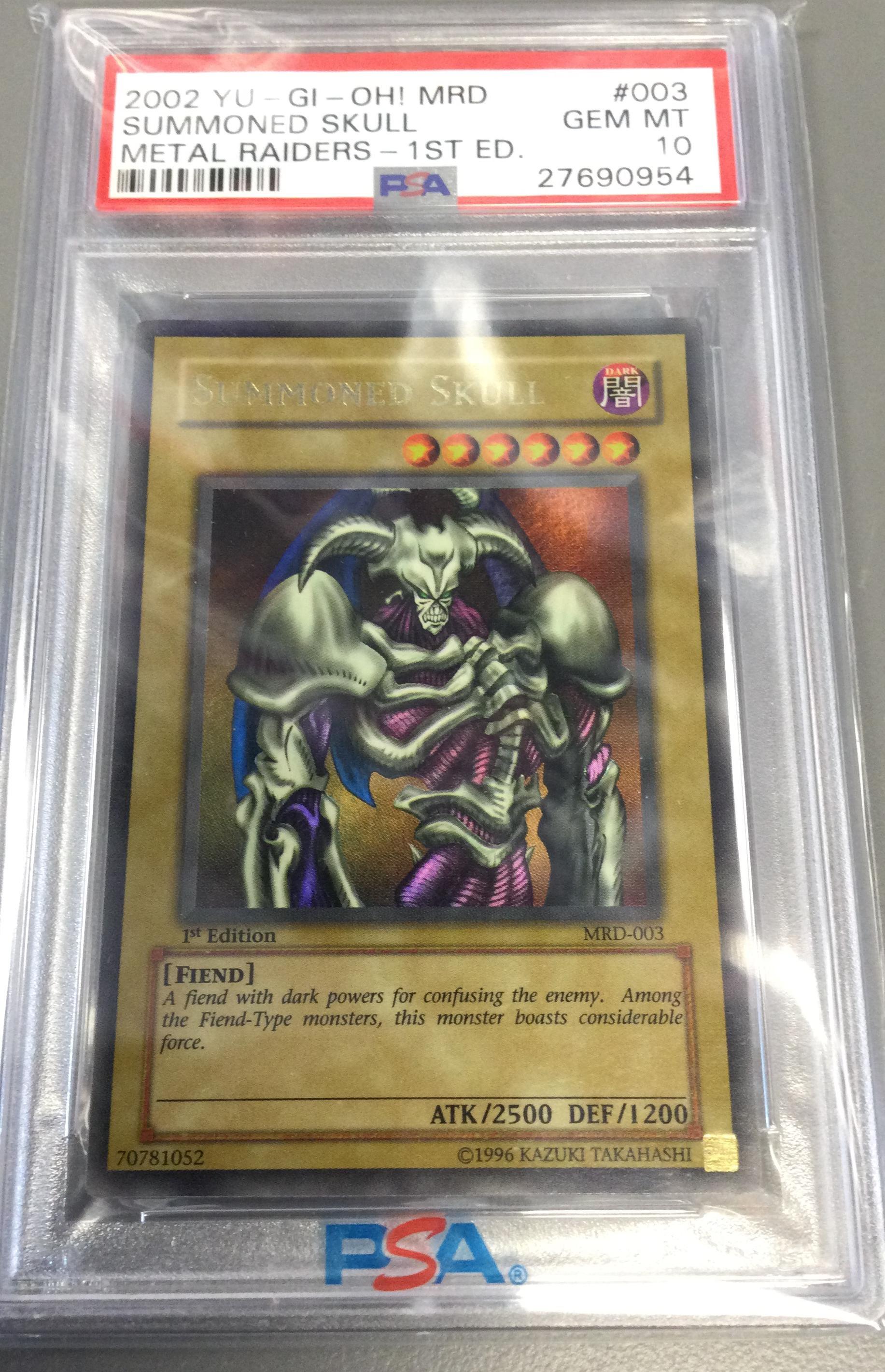 2002 Yu-gi-oh! Mrd-metal Raiders 003 Summoned Skull 1st Edition PSA 10 | GameStop