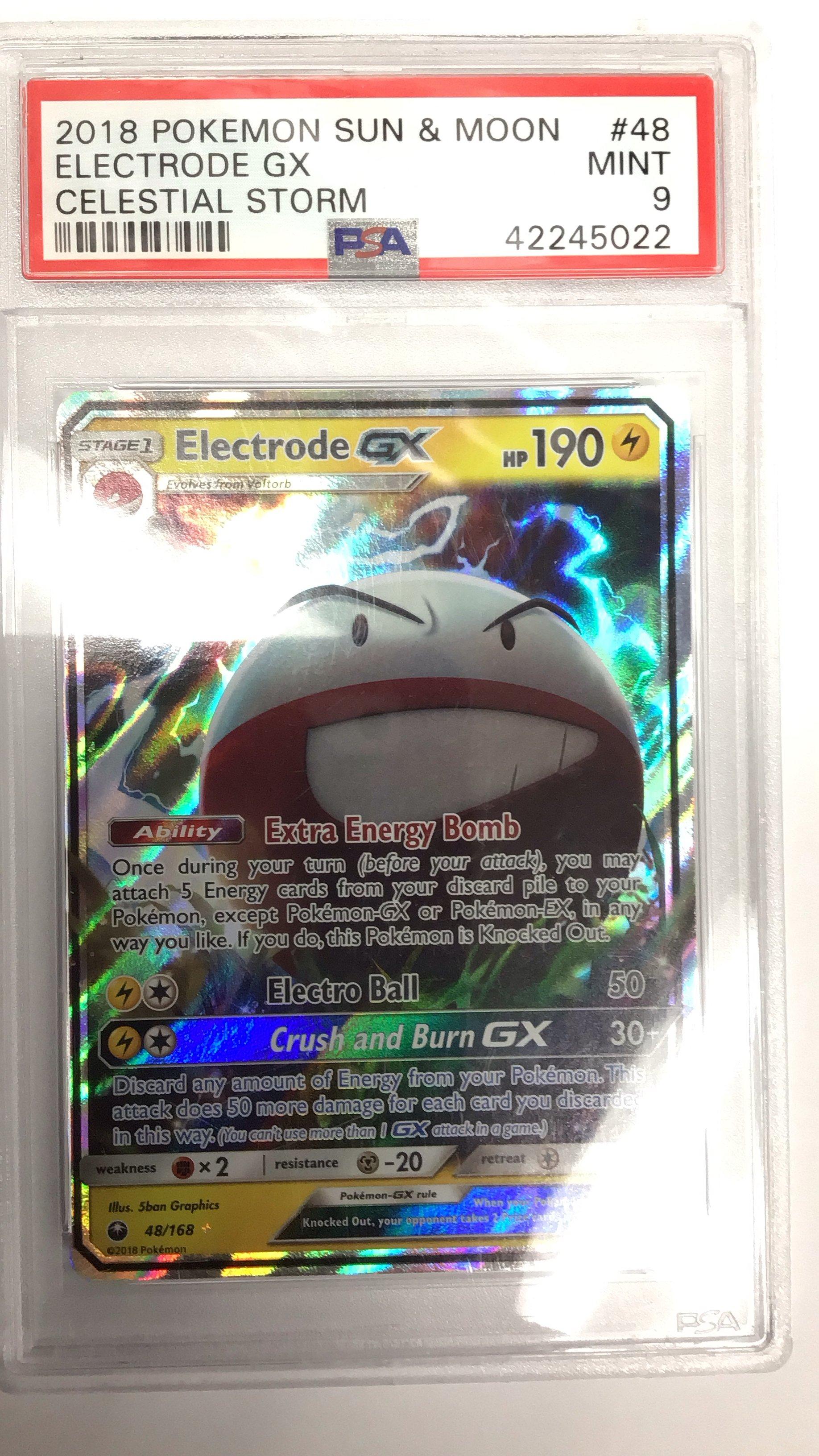 2018 Pokemon Sun & Moon Celestial Storm 48 Electrode Gx PSA 9 | GameStop