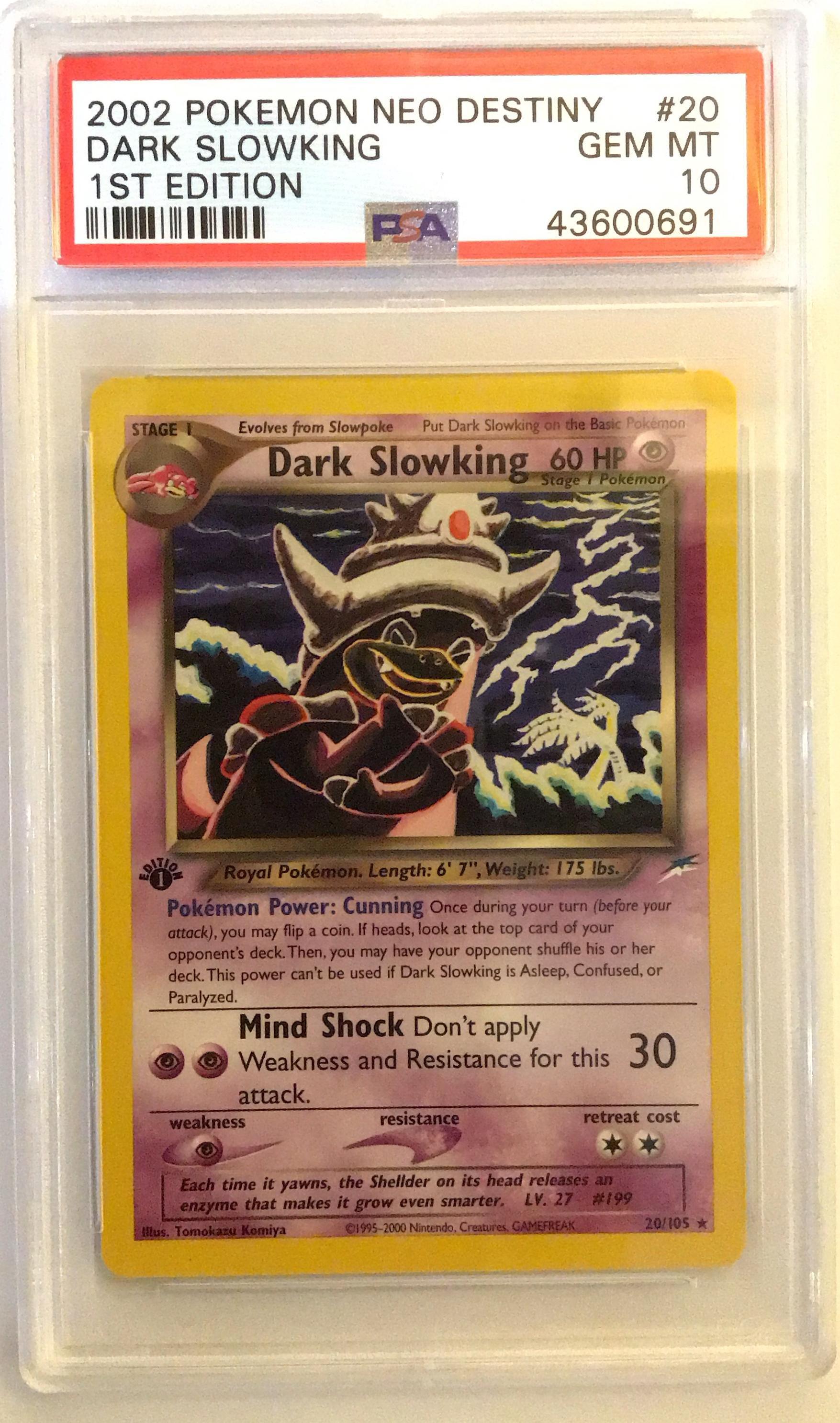 2002 Pokemon Neo Destiny 20 Dark Slowking 1st Edition PSA 10 | GameStop
