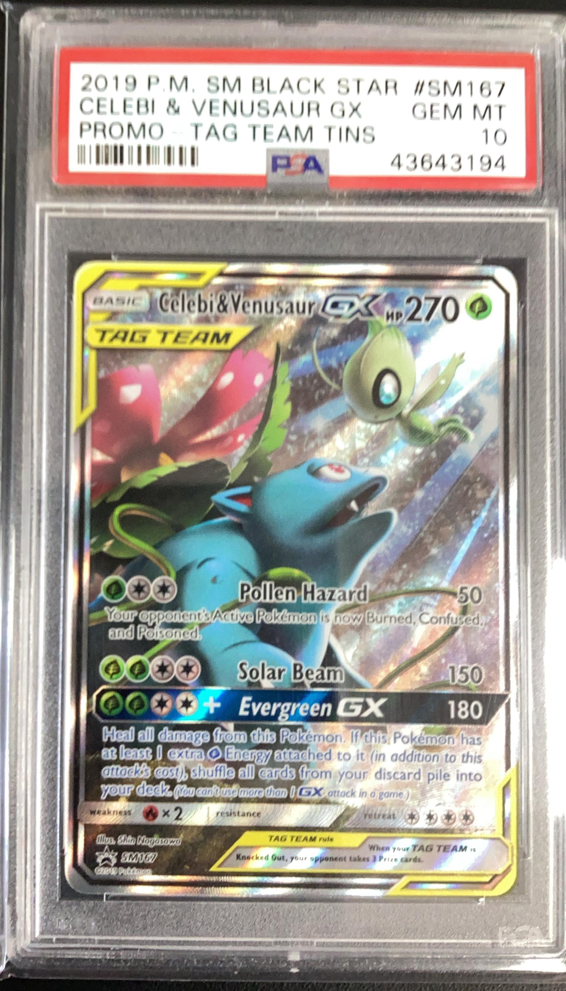 2019 Pokemon Sm Black Star Promo Sm167 Full Art/celebi & Venusaur Gx ...