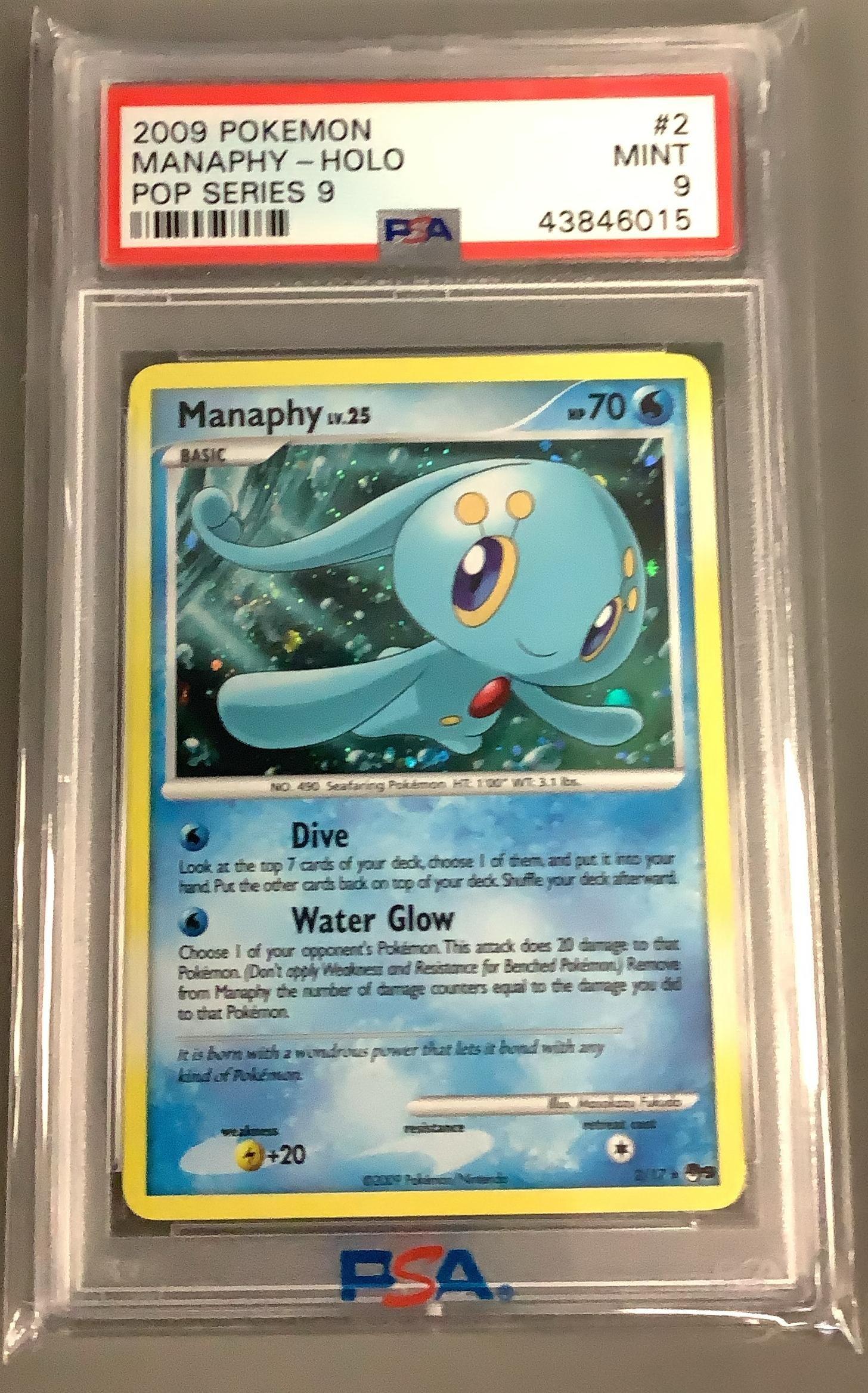 2009 Pokemon Pop Series 9 2 Manaphy-holo PSA 9 | GameStop