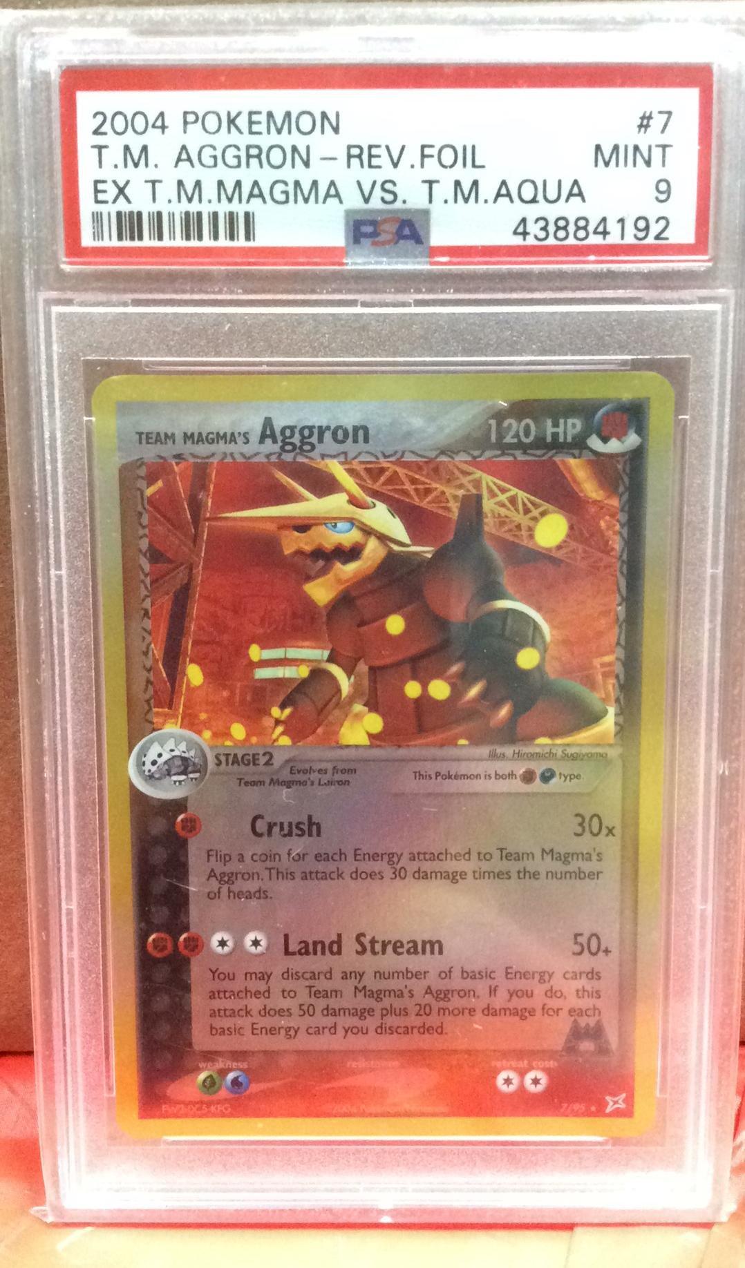 2004 Pokemon Ex Team Magma Vs Team Aqua 7 Team Magma's Aggron-reverse Foil PSA 9 | GameStop