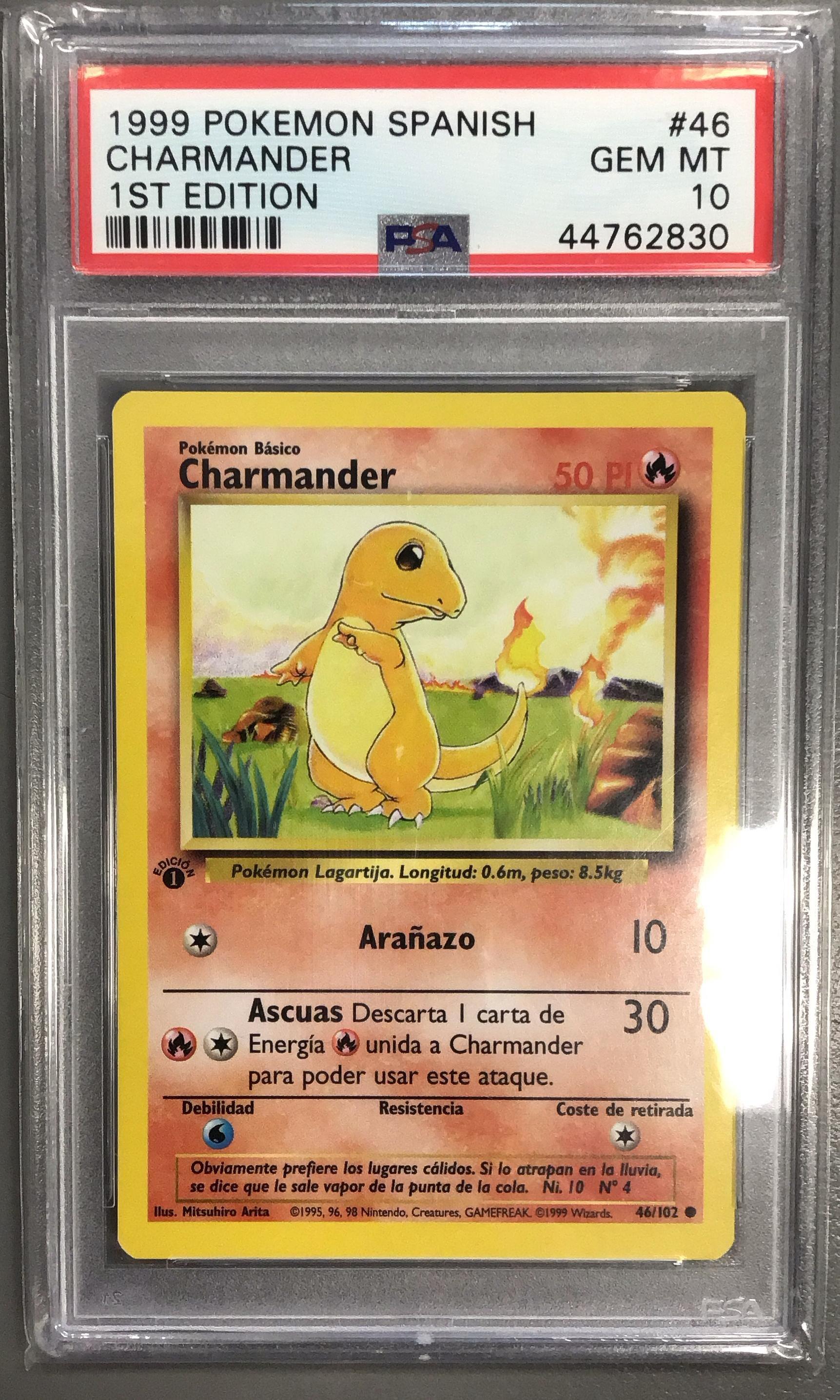 1999 Pokemon Spanish 46 Charmander 1st Edition PSA 10 | GameStop