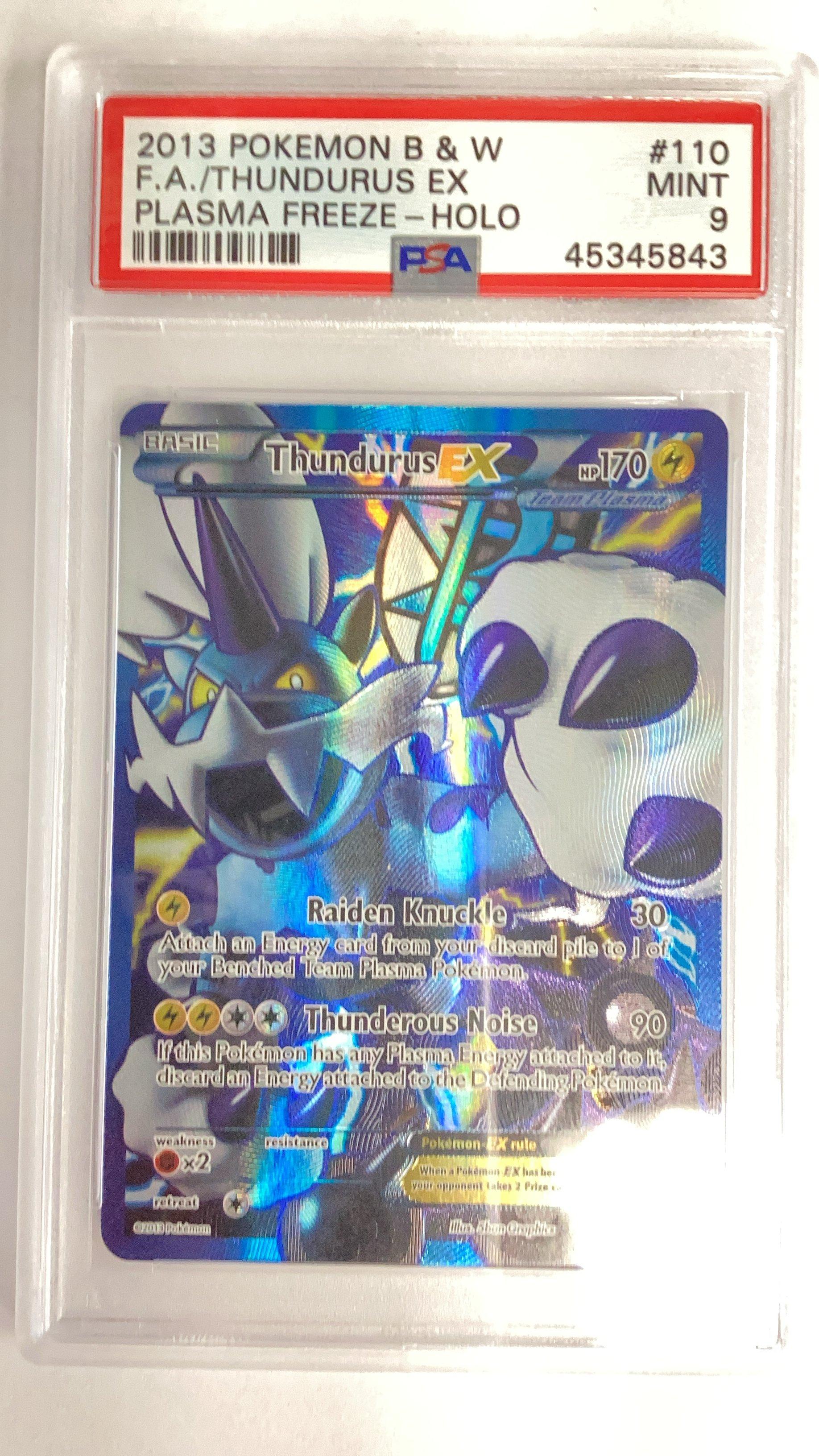 2013 Pokemon Black & White Plasma Freeze 110 Full Art/thundurus Ex PSA 9 | GameStop