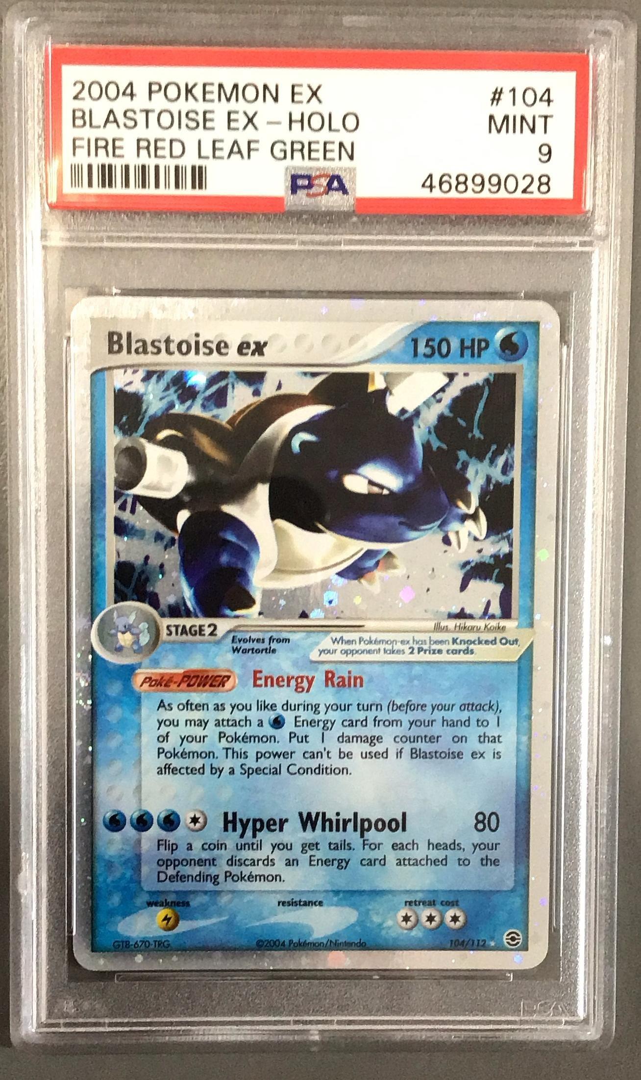 2004 Pokemon Ex Fire Red & Leaf Green 104 Blastoise Ex-holo PSA 9 ...