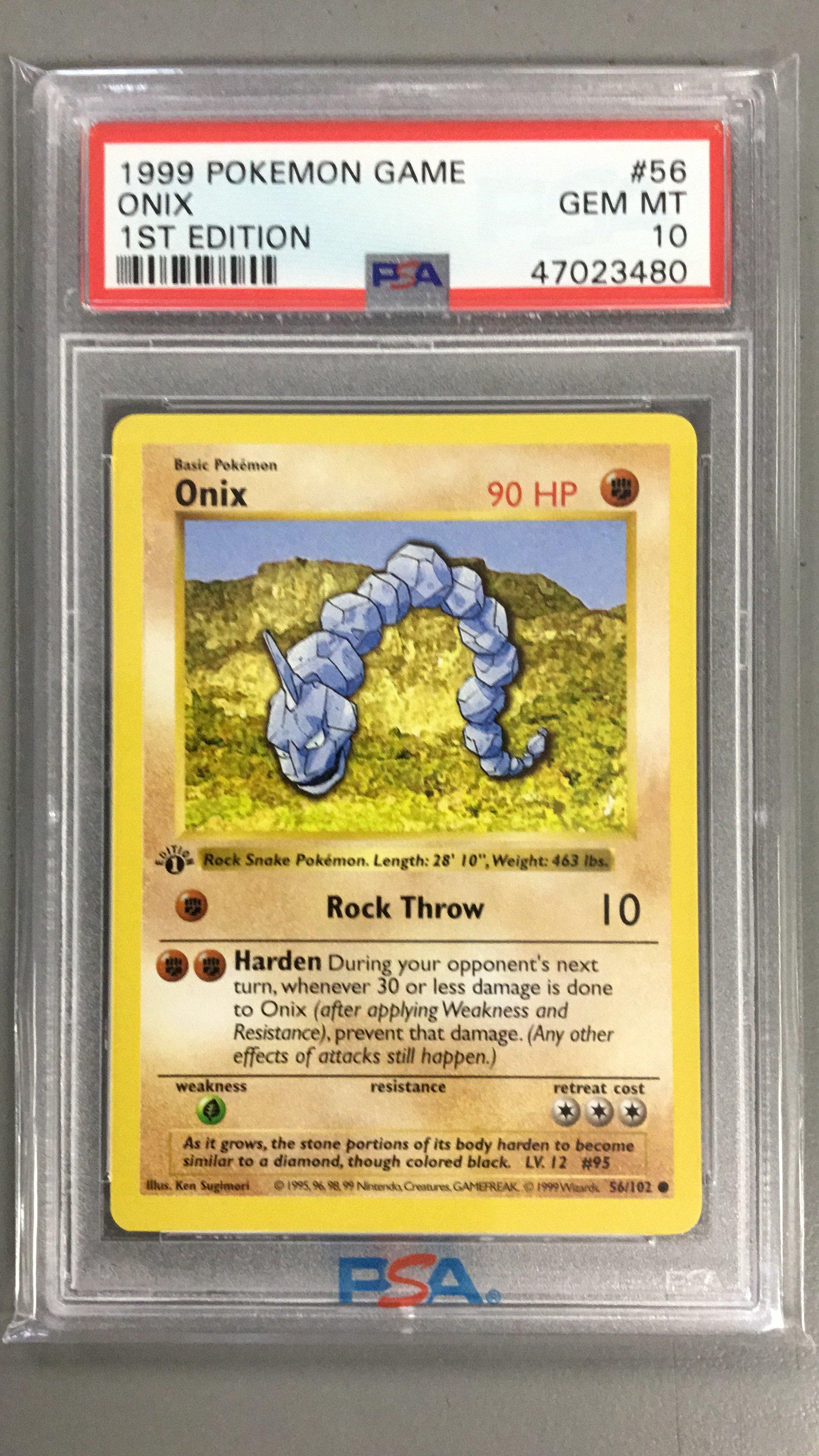 1999 Pokemon Game 56 Onix PSA 10 | GameStop