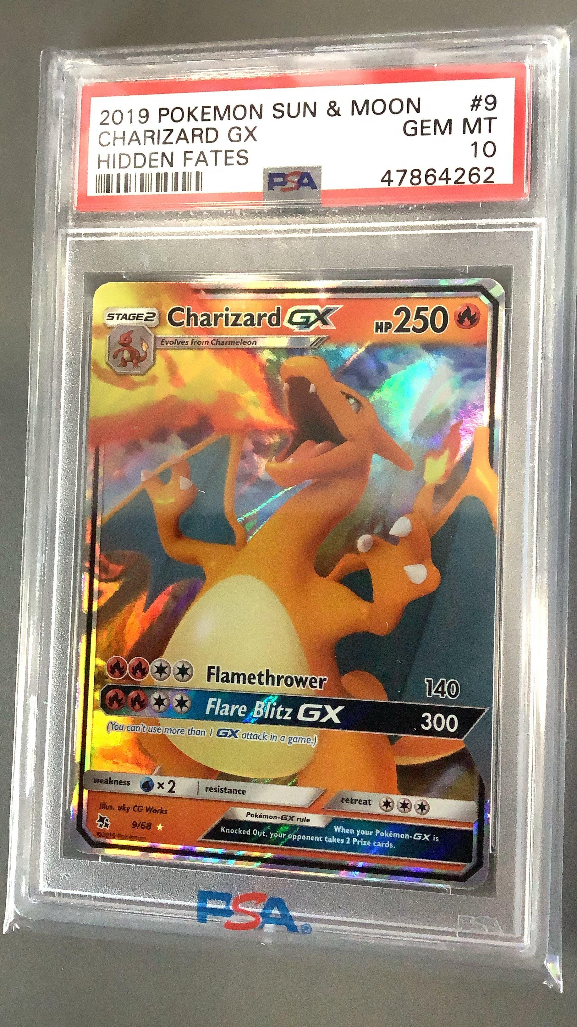 2019 Pokemon Sun & Moon Hidden Fates 9 Charizard Gx PSA 10 | GameStop