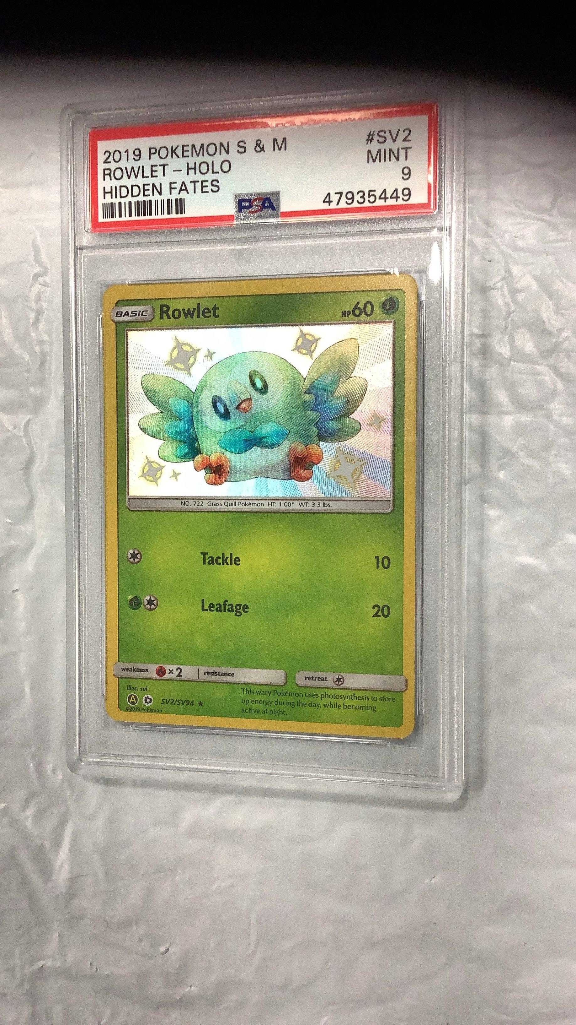 2019 Pokemon Sun & Moon Hidden Fates Sv2 Rowlet-holo PSA 9 | GameStop