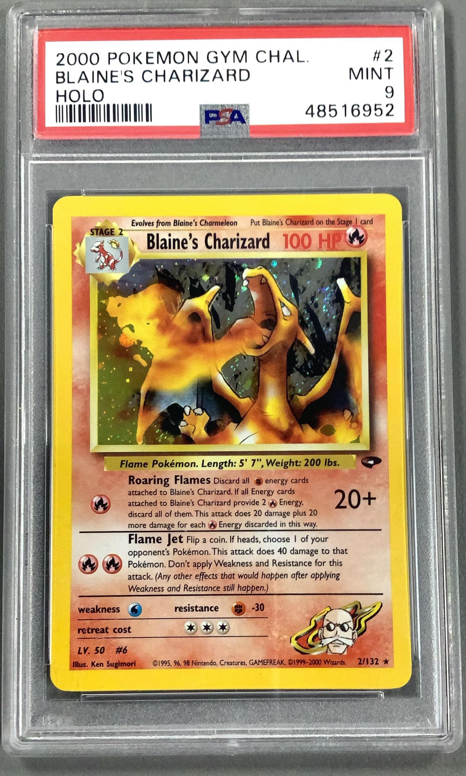 2000 Pokemon Gym Challenge 2 Blaine's Charizard Holo PSA 9 | GameStop