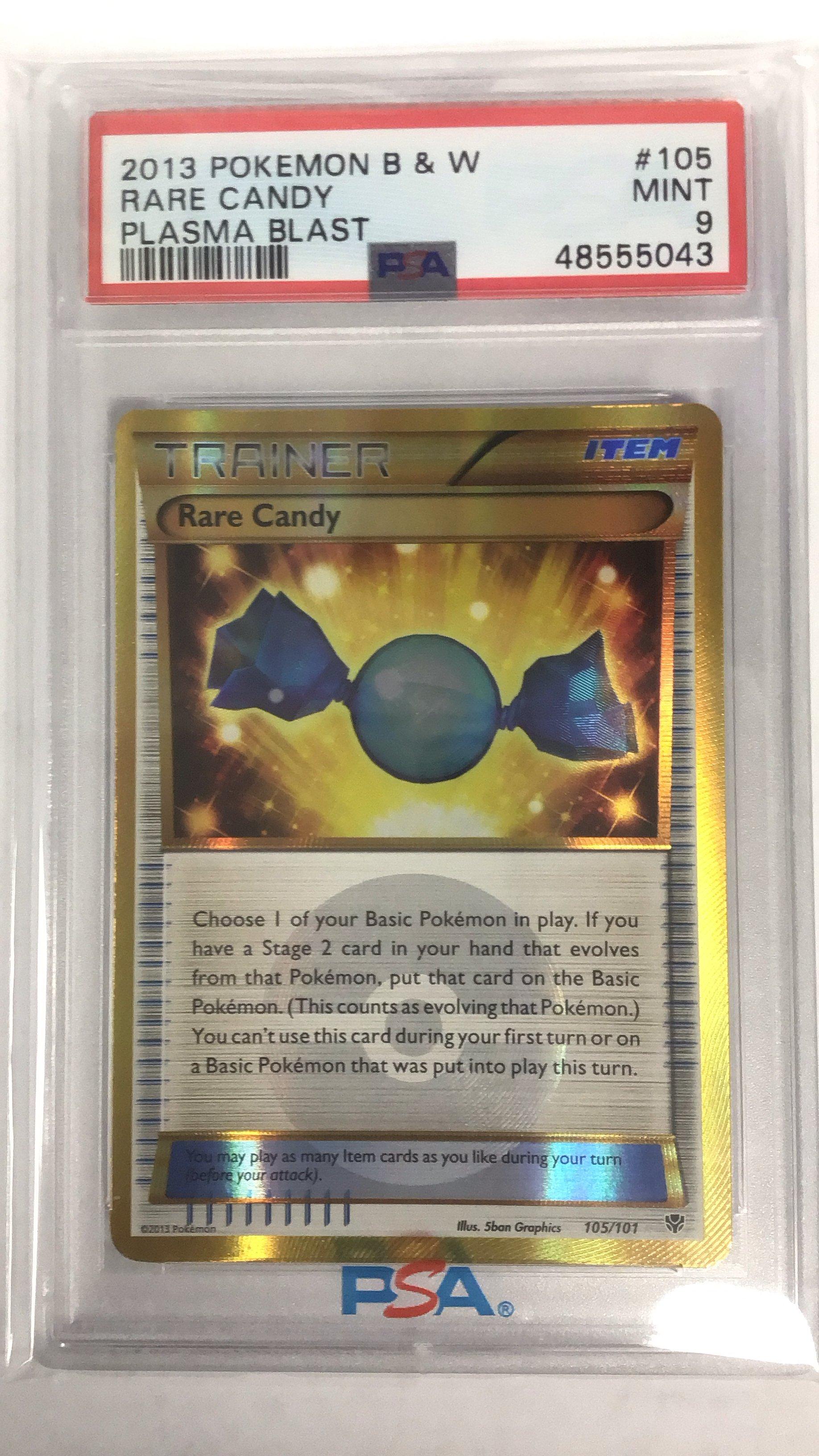 2013 Pokemon Black & White Plasma Blast 105 Rare Candy PSA 9 | GameStop