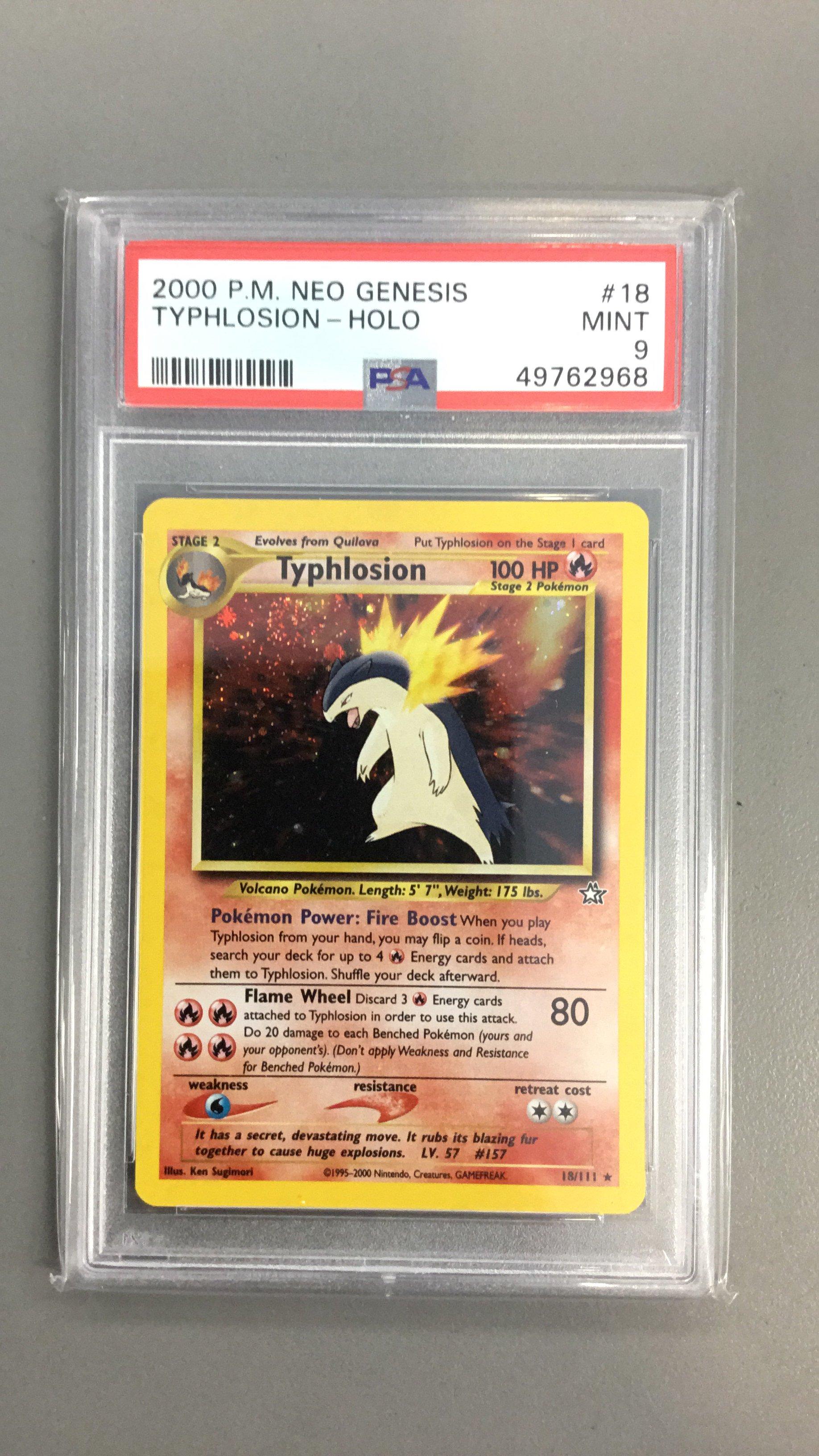 2000 Pokemon Neo Genesis 18 Typhlosion-holo PSA 9 | GameStop