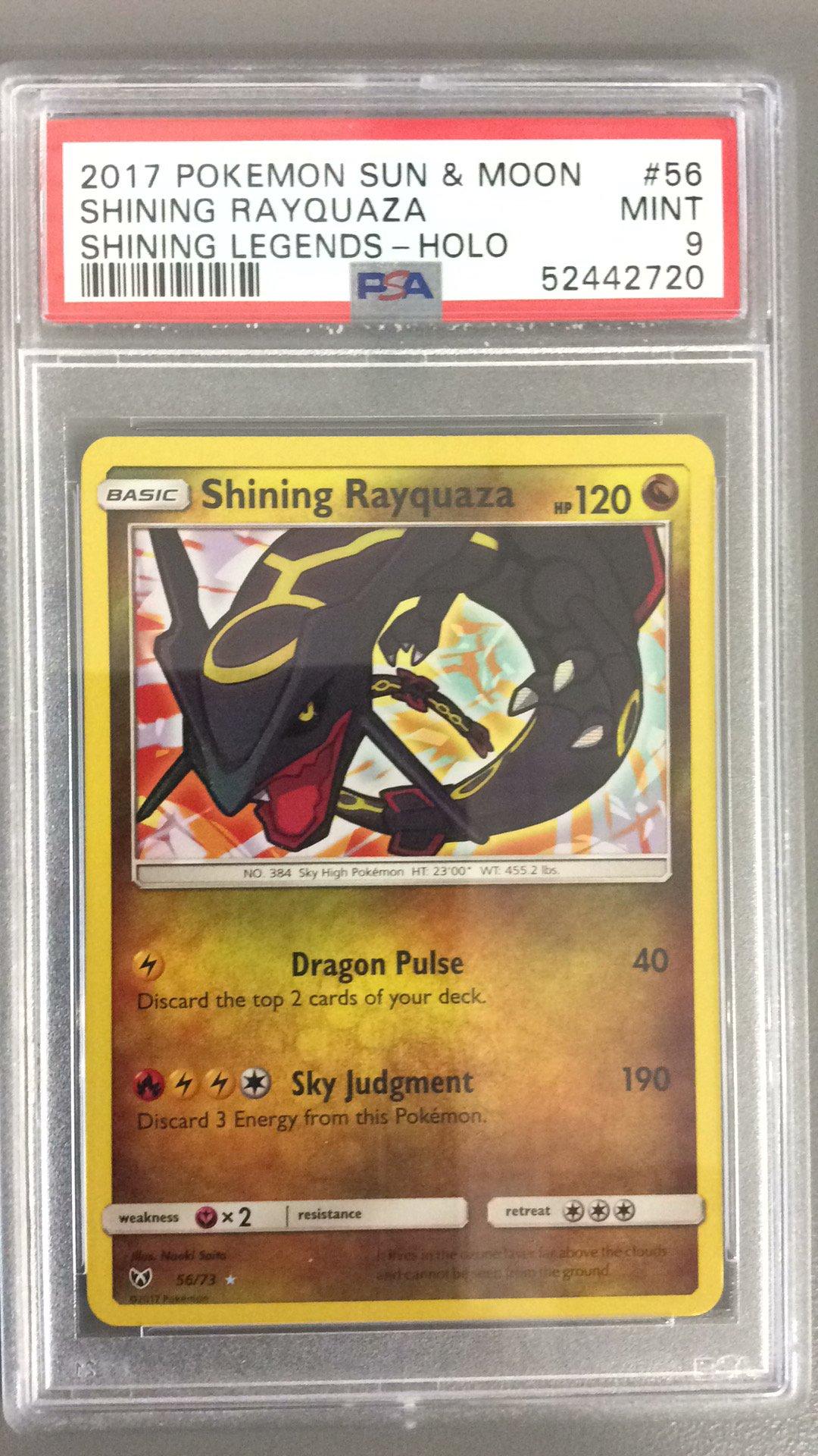 2017 Pokemon Sun & Moon Shining Legends 56 Shining Rayquaza-holo PSA 9 | GameStop