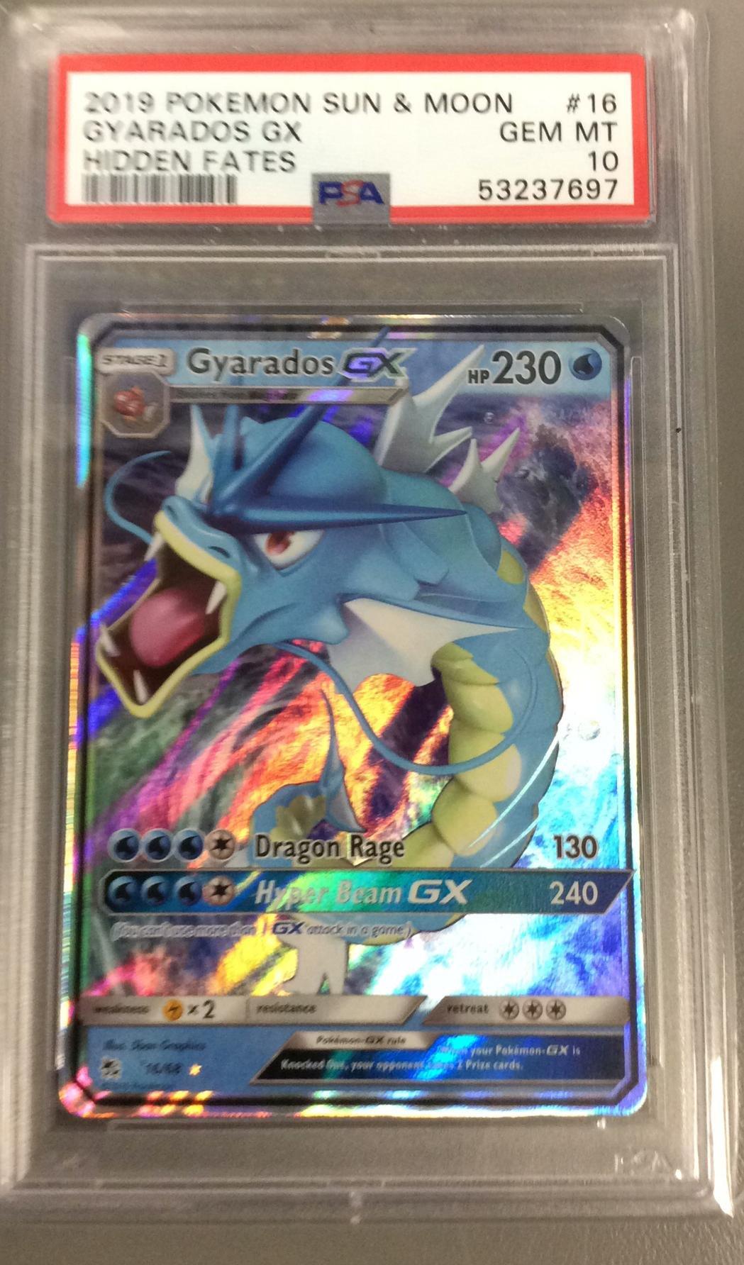 2019 Pokemon Sun & Moon Hidden Fates 16 Gyarados Gx PSA 10 | GameStop