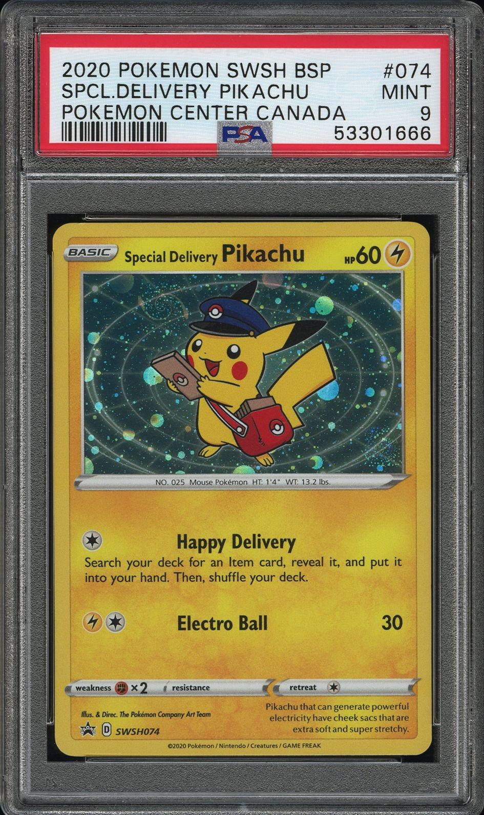 2020 Pokemon Swsh Black Star Promo 074 Special Delivery Pikachu-holo ...