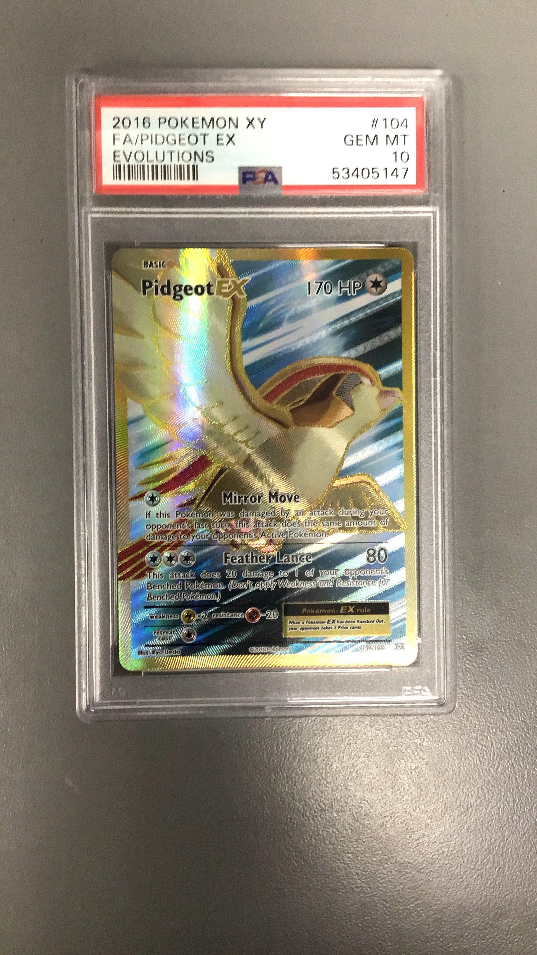 2016 Pokemon Xy Evolutions 104 Full Art/pidgeot Ex PSA 10 | GameStop